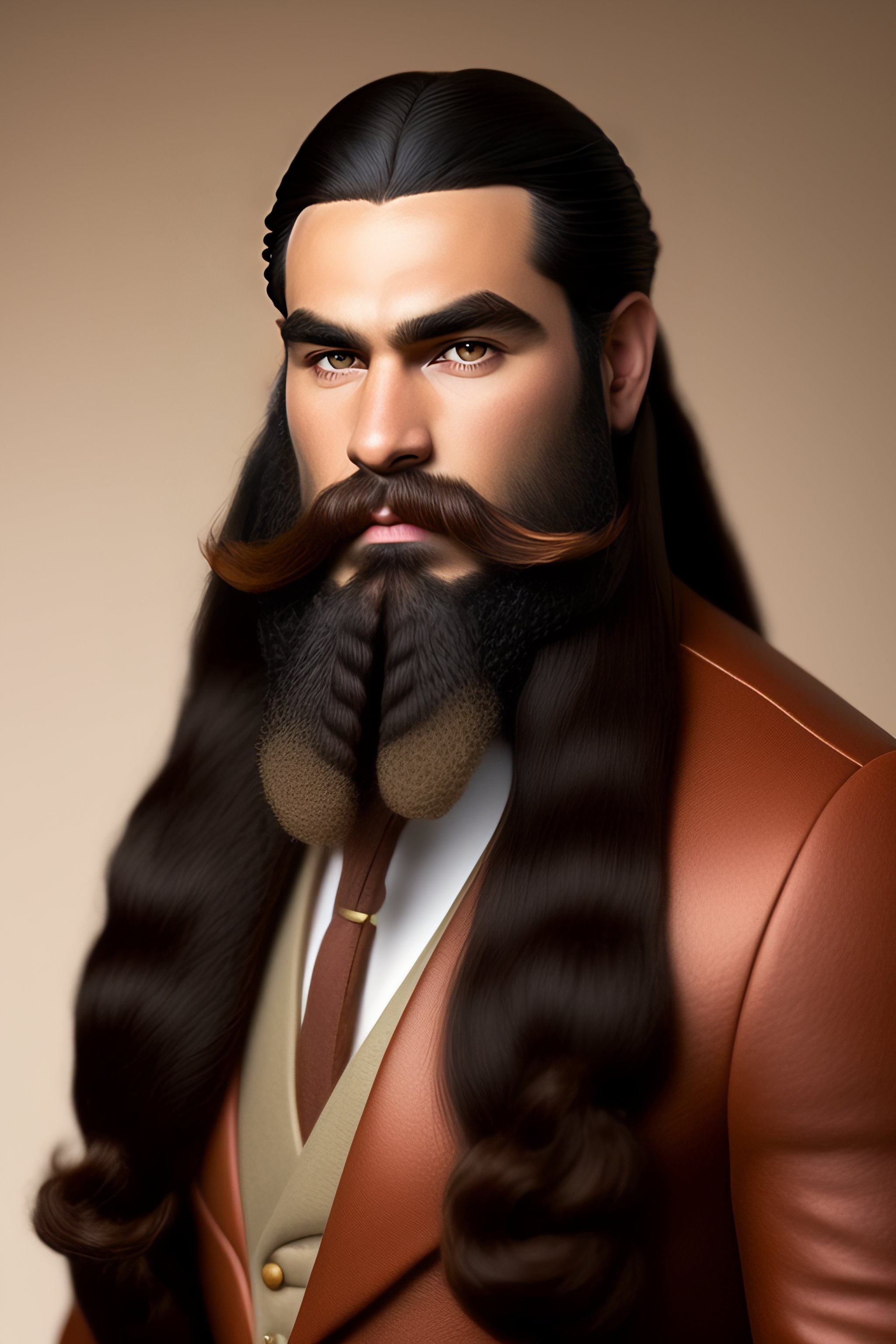 Lexica - Portrait of a dwarf, Elwood. His hair is dry, his very long ...