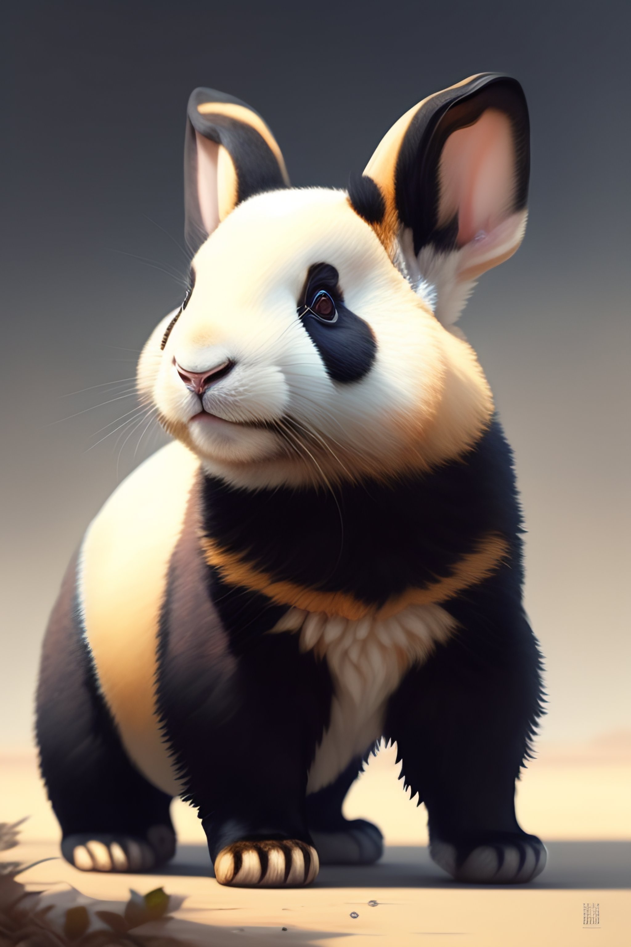 Lexica - Chimera of a rabbit and a panda, character concept design ...