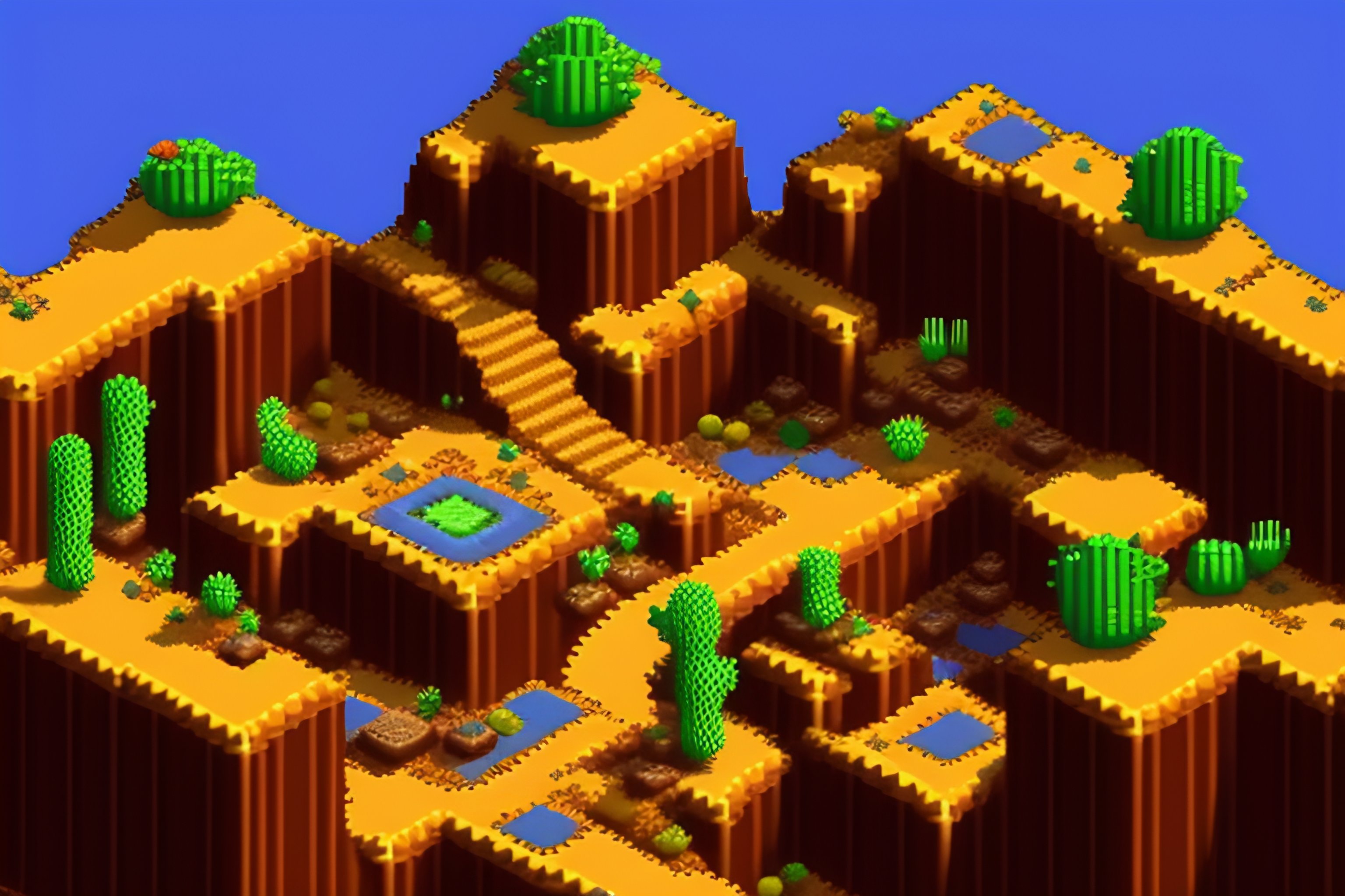 Lexica - Multiple sprites tiles floor sand desert road dried dirt ...