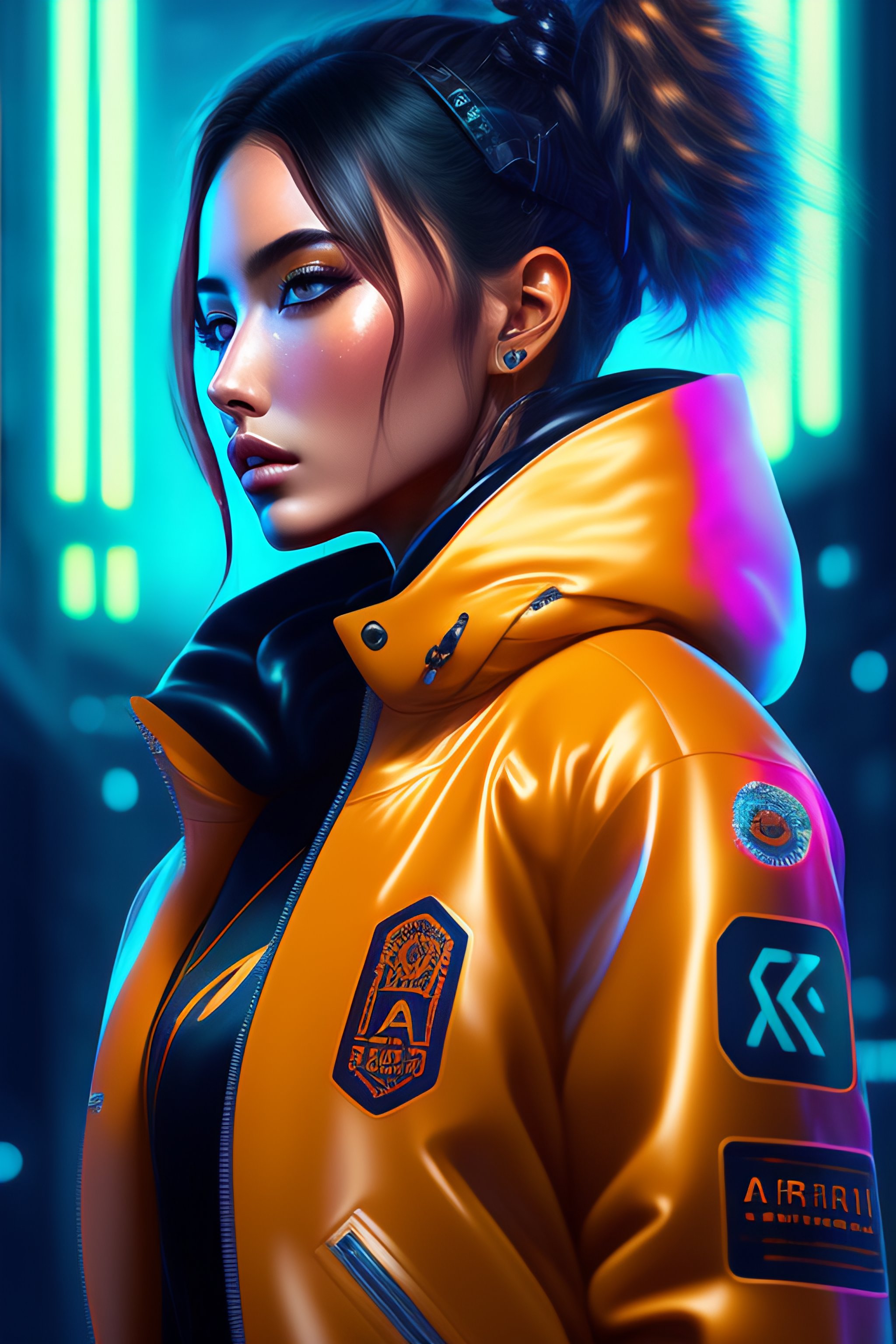Lexica - Detailed ana de armas portrait neon operator girl cyberpunk ...