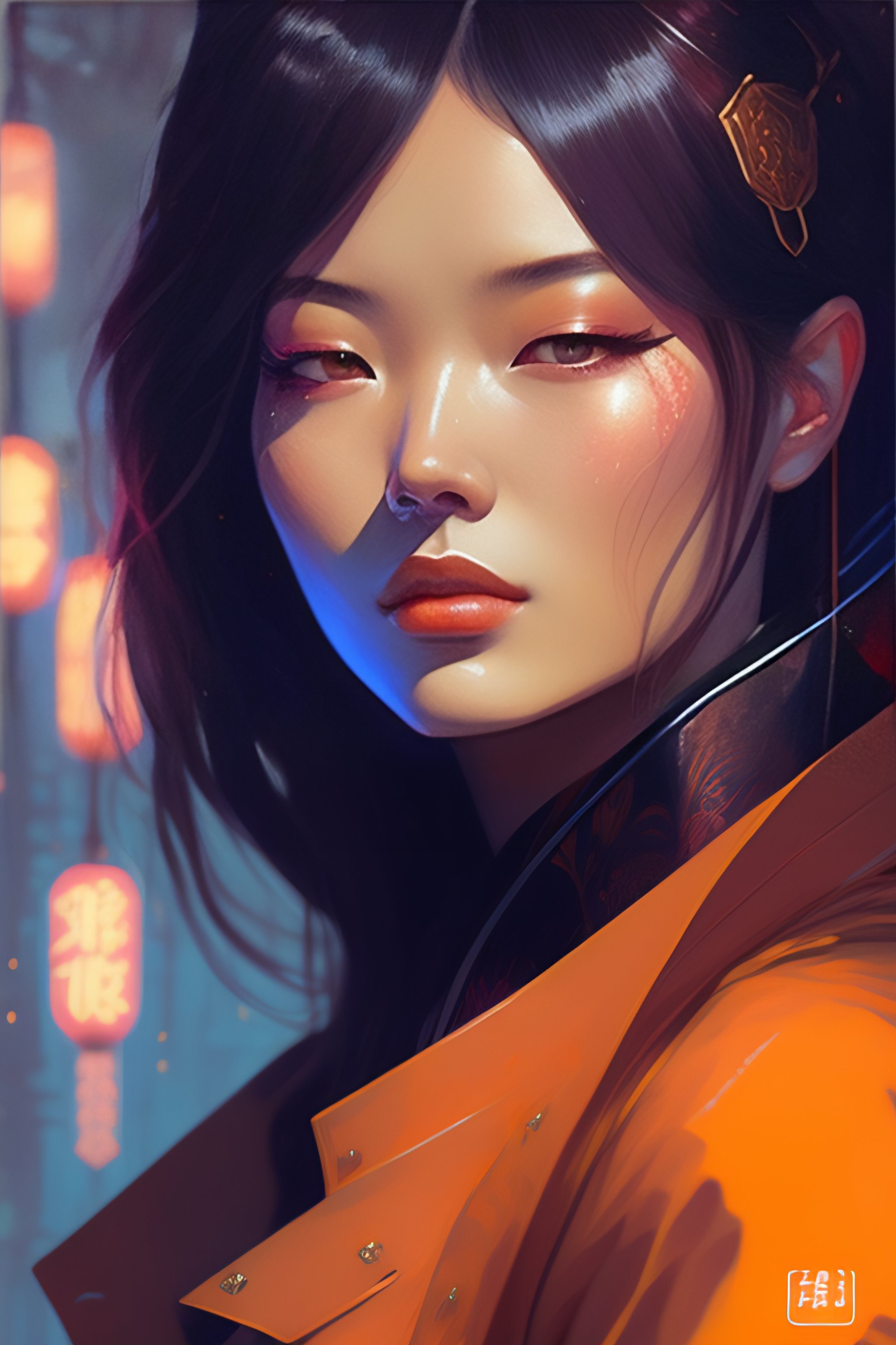 Lexica - Stylized portrait of beautiful jun amaki gravure model ...