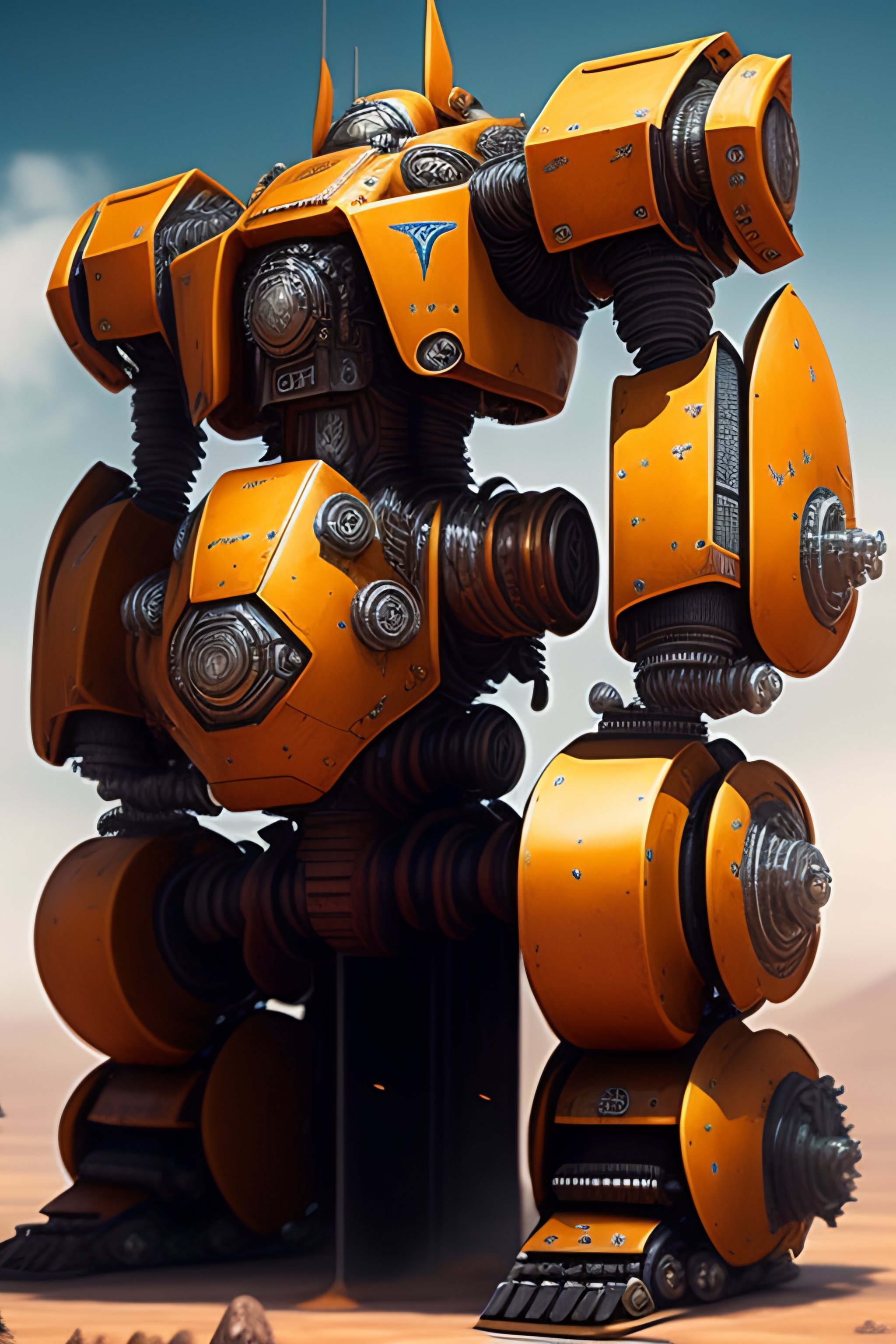 Lexica - Portrait of warhammer rusty metal mecha