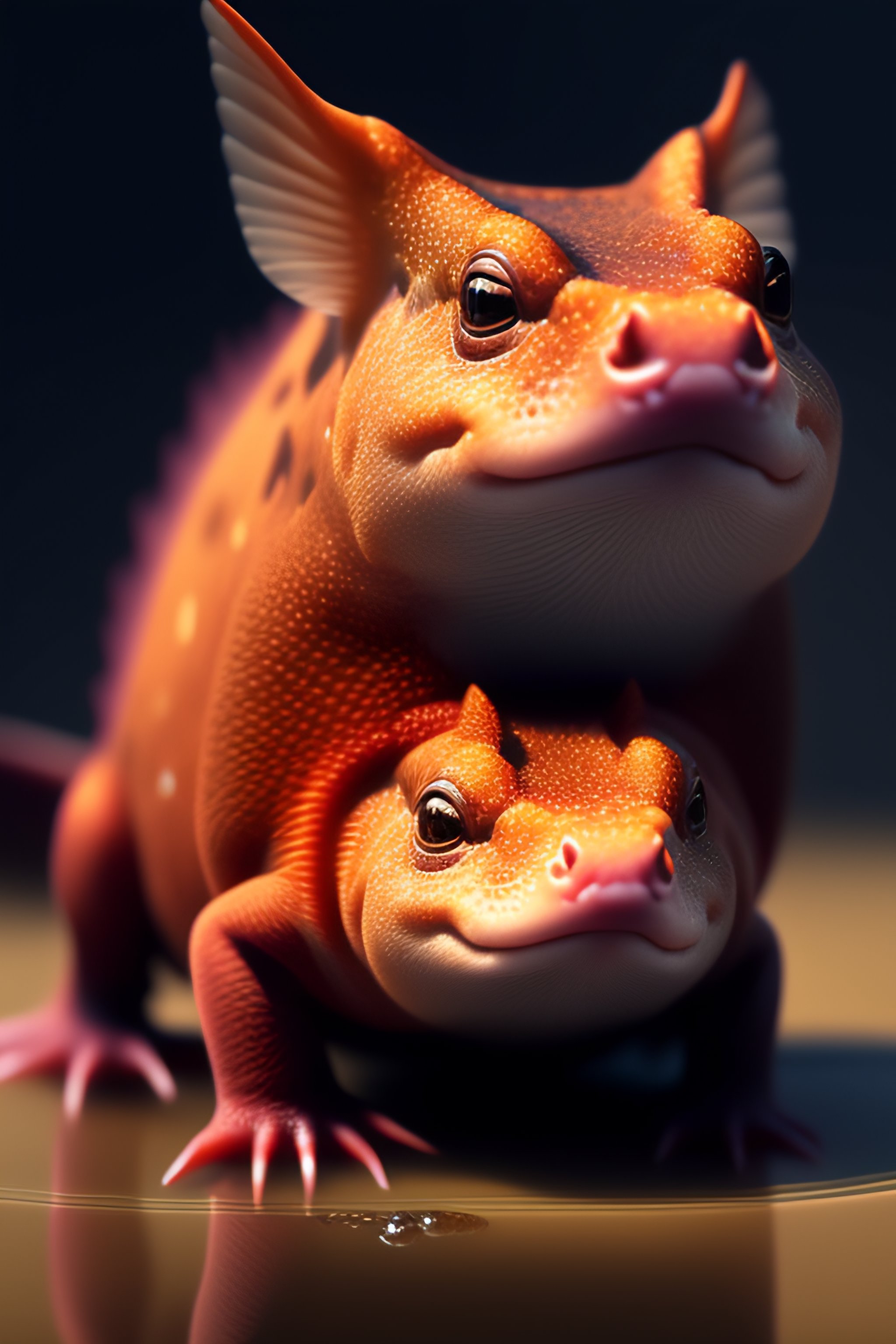 Lexica - Axolotl man, realistic, detailed, rpg style, 4k