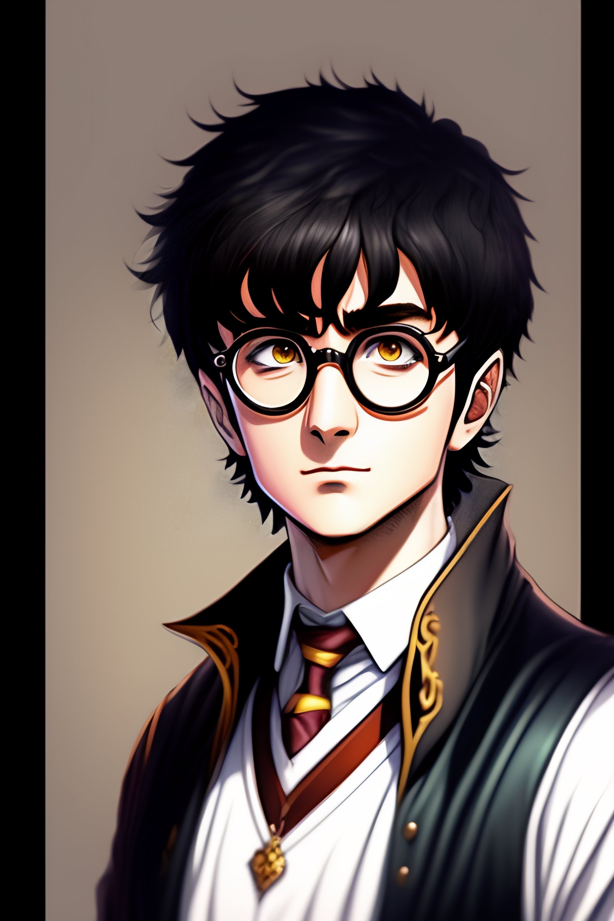 Lexica - Drawing of harry potter as manga character in berserk, digital art