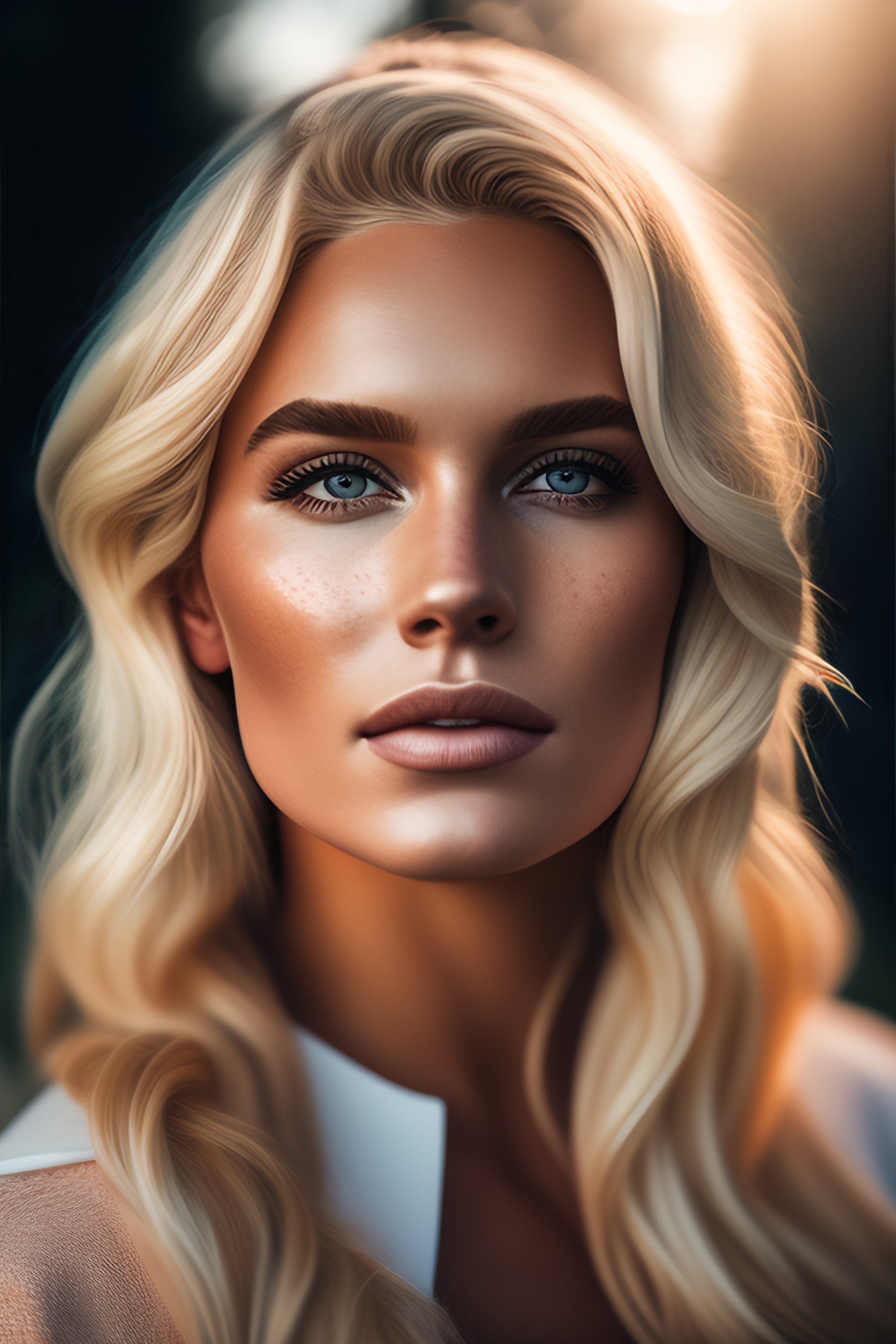 Lexica - A portrait of a beautiful blonde woman, fine - art photography ...