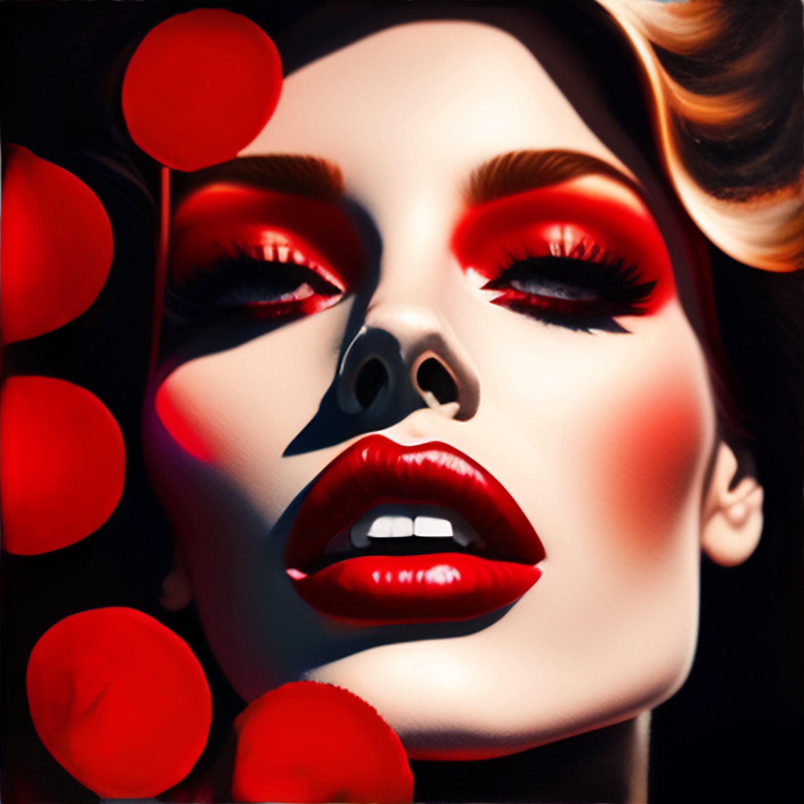 Lexica - Letter O in the form of red lips