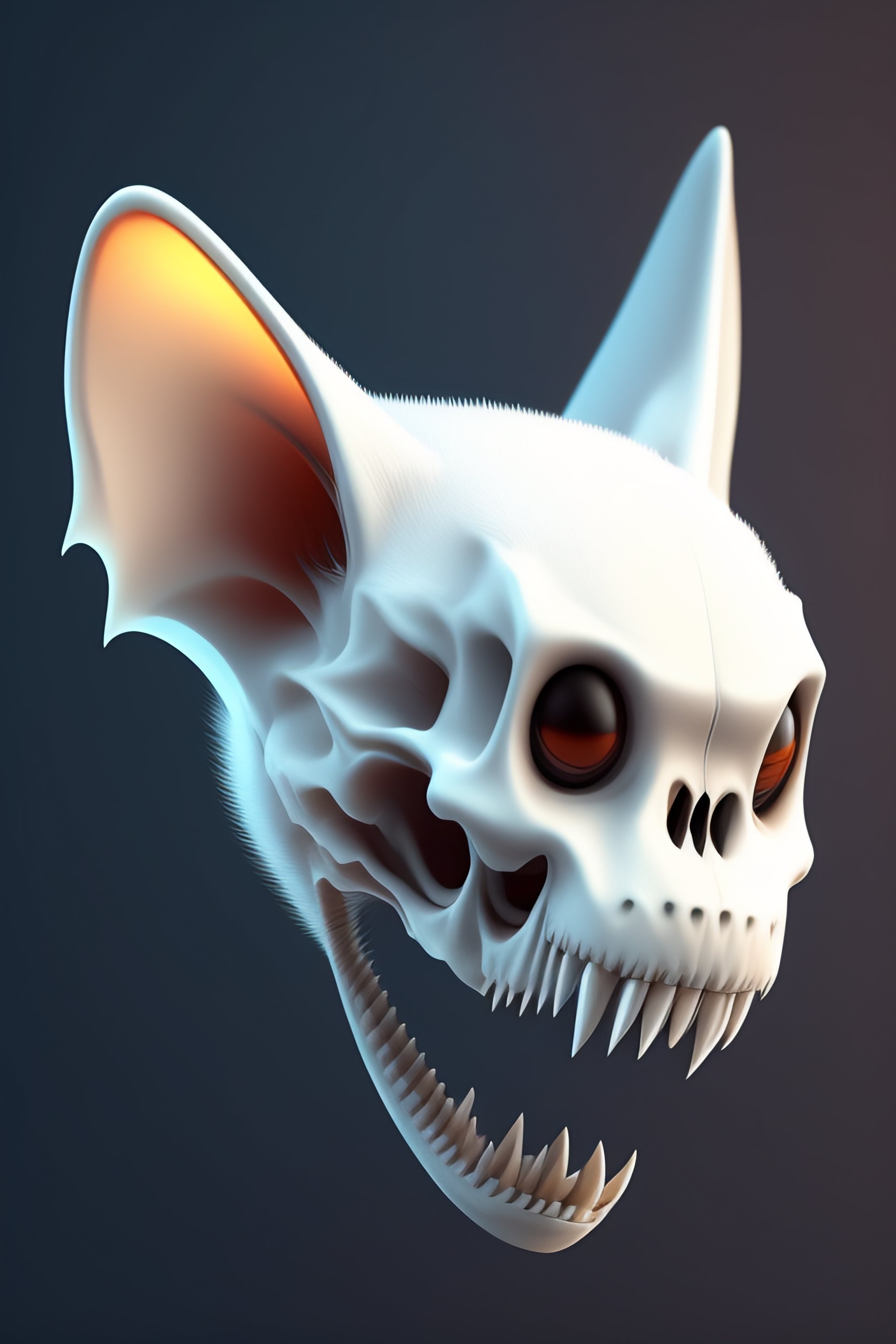 Lexica - Annoying white bat with a big head, weird body parts and looks ...