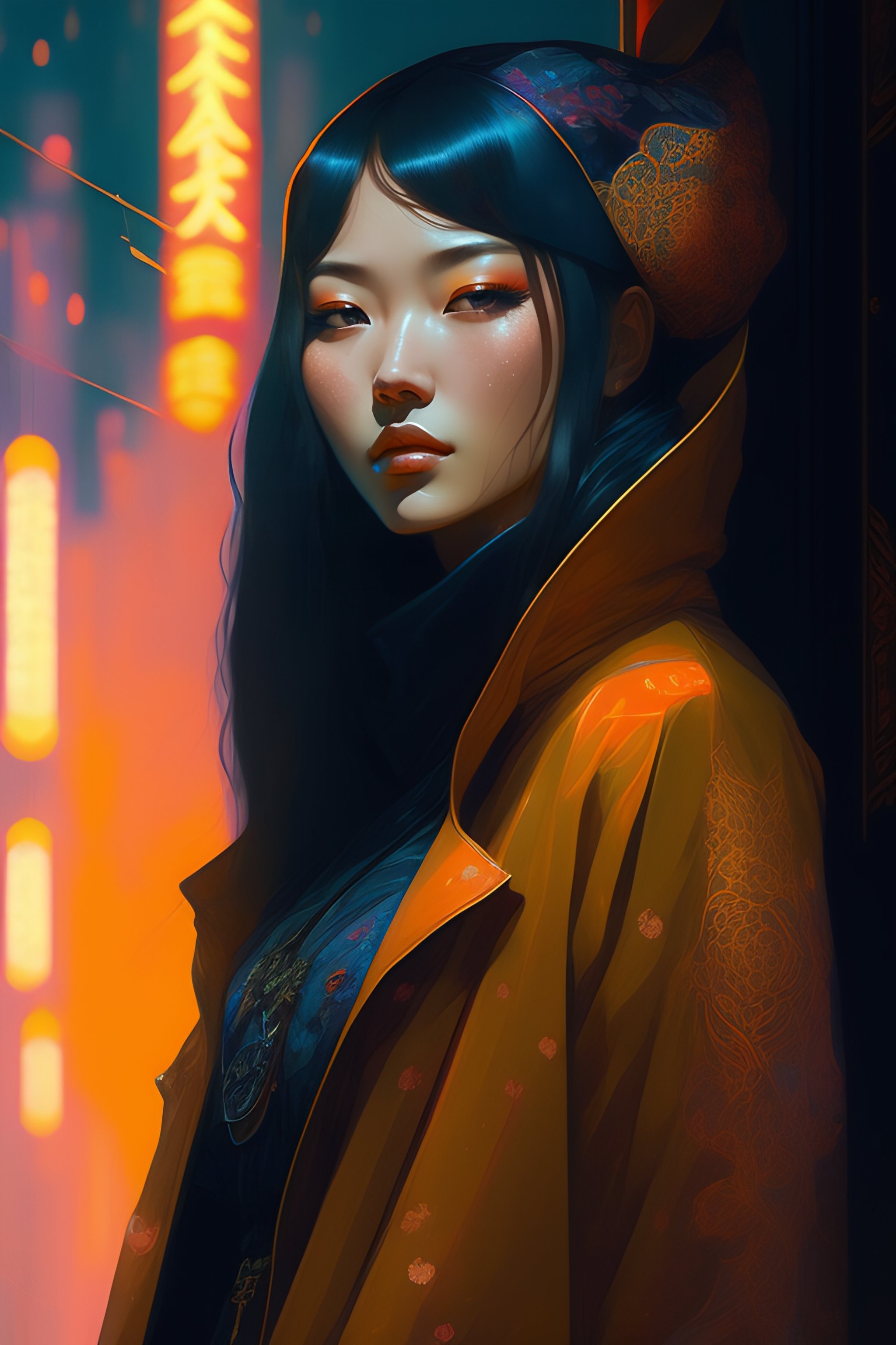 Lexica - Stylized portrait of beautiful jun amaki gravure model ...