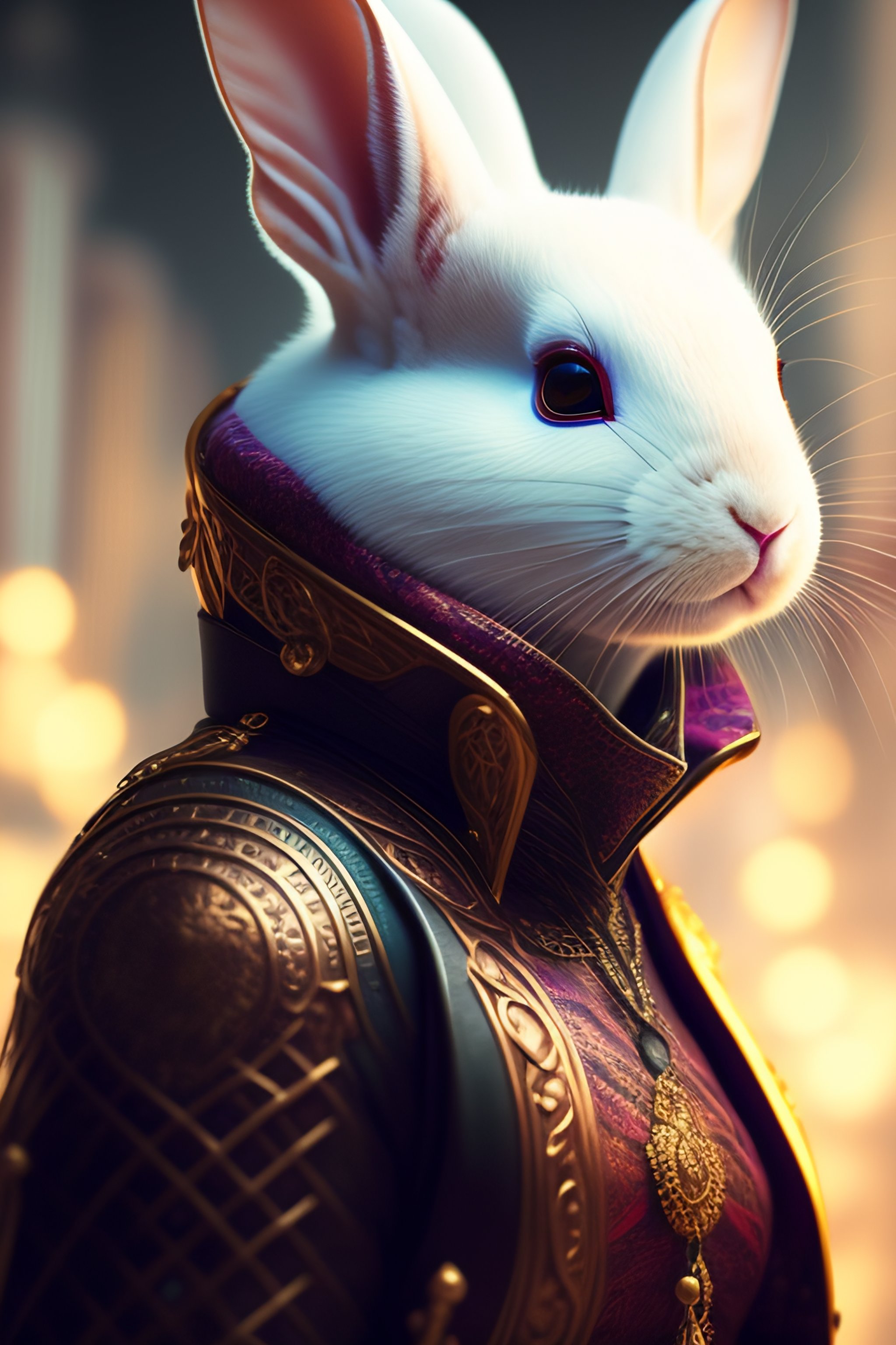 Lexica - White rabbit, matrix, city, steampunk style, highly detailed ...