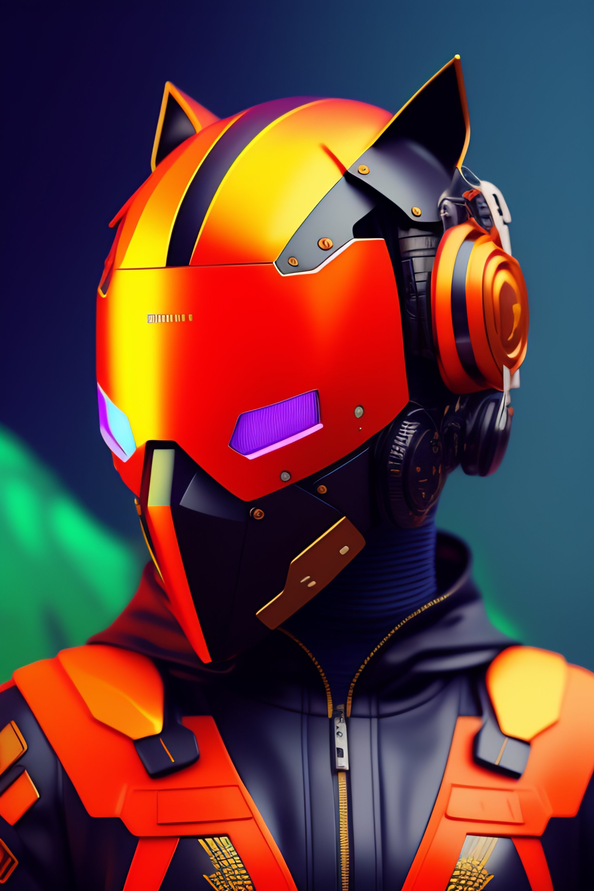 Lexica - Cyber cyborg ninja mask helmet metal gear solid artic suit ...