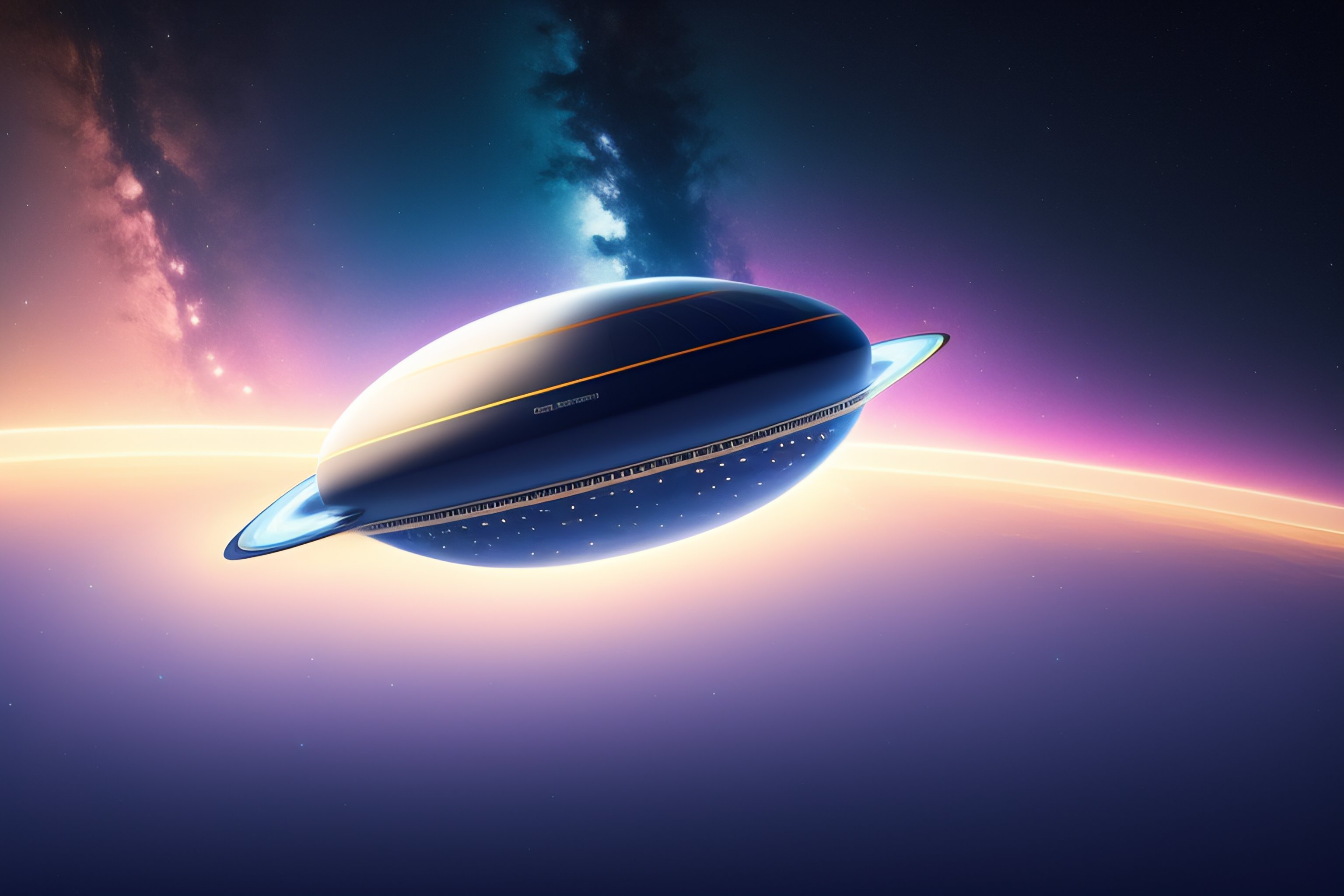 Lexica - Space ship floating in space