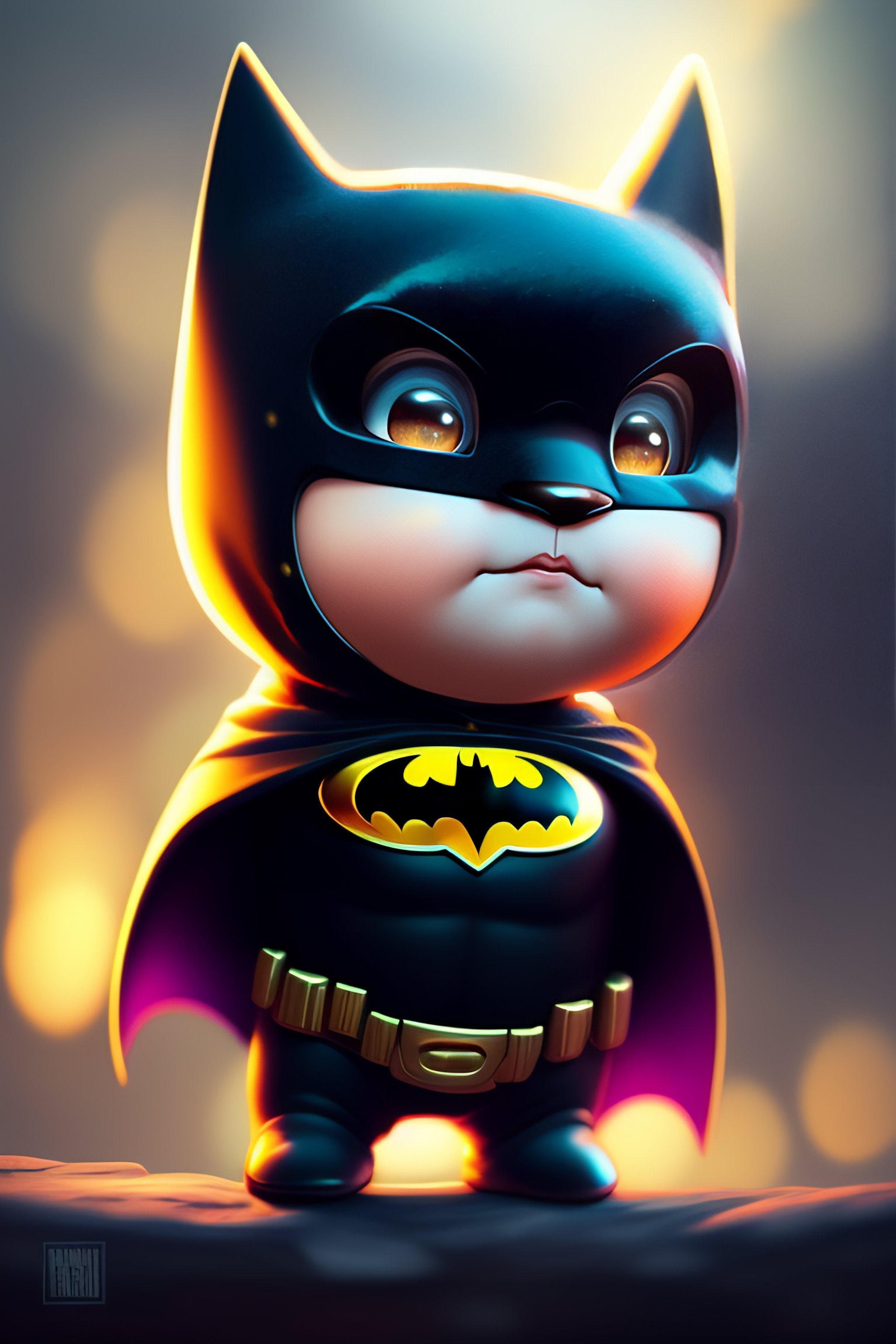 Lexica - Cute and adorable cartoon batman baby, fantasy, dreamlike ...