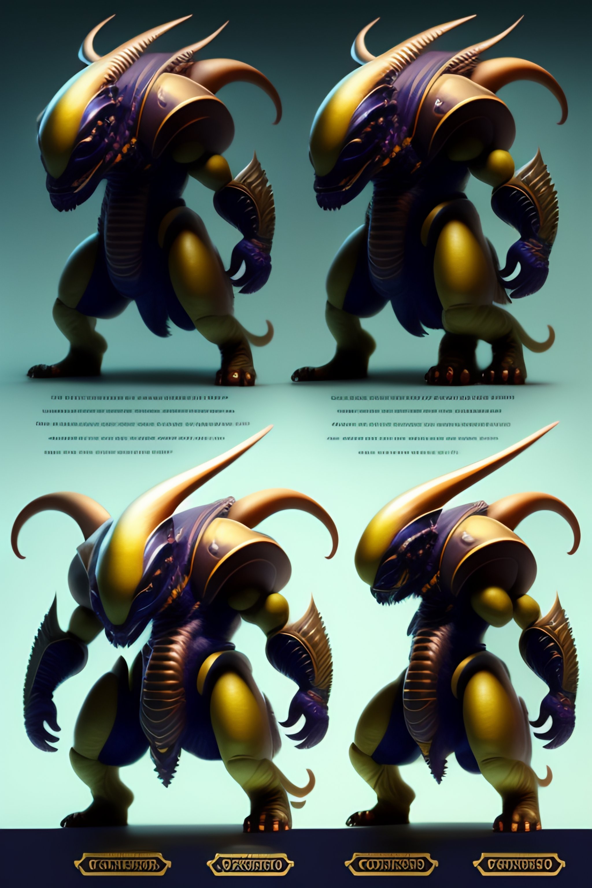 Lexica - Photo real alien monster model sheet turnaround a pose