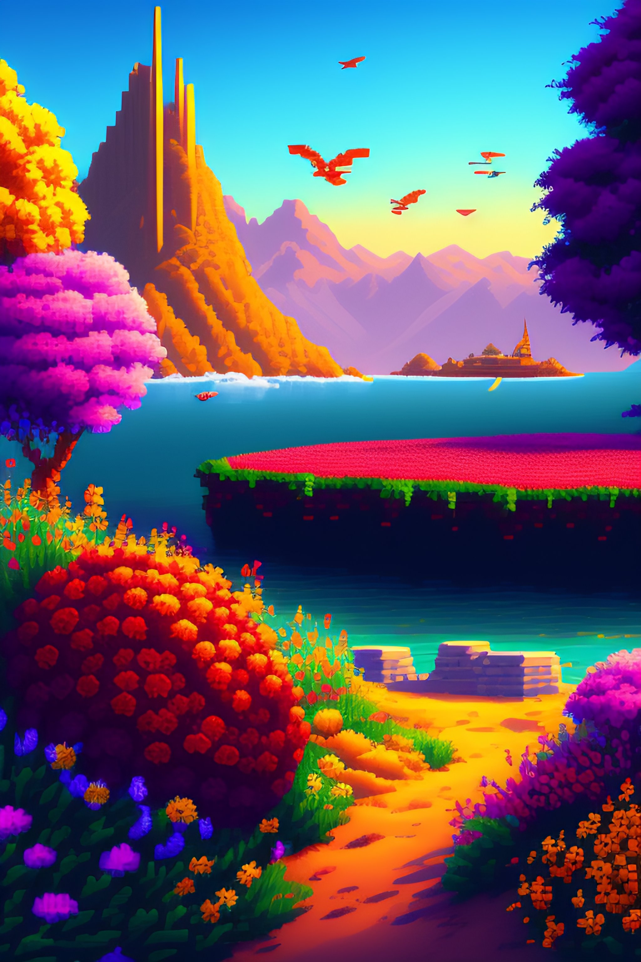 Lexica - Pixel art san francisco. 3d pixel art 4k wallpaper. incredible ...