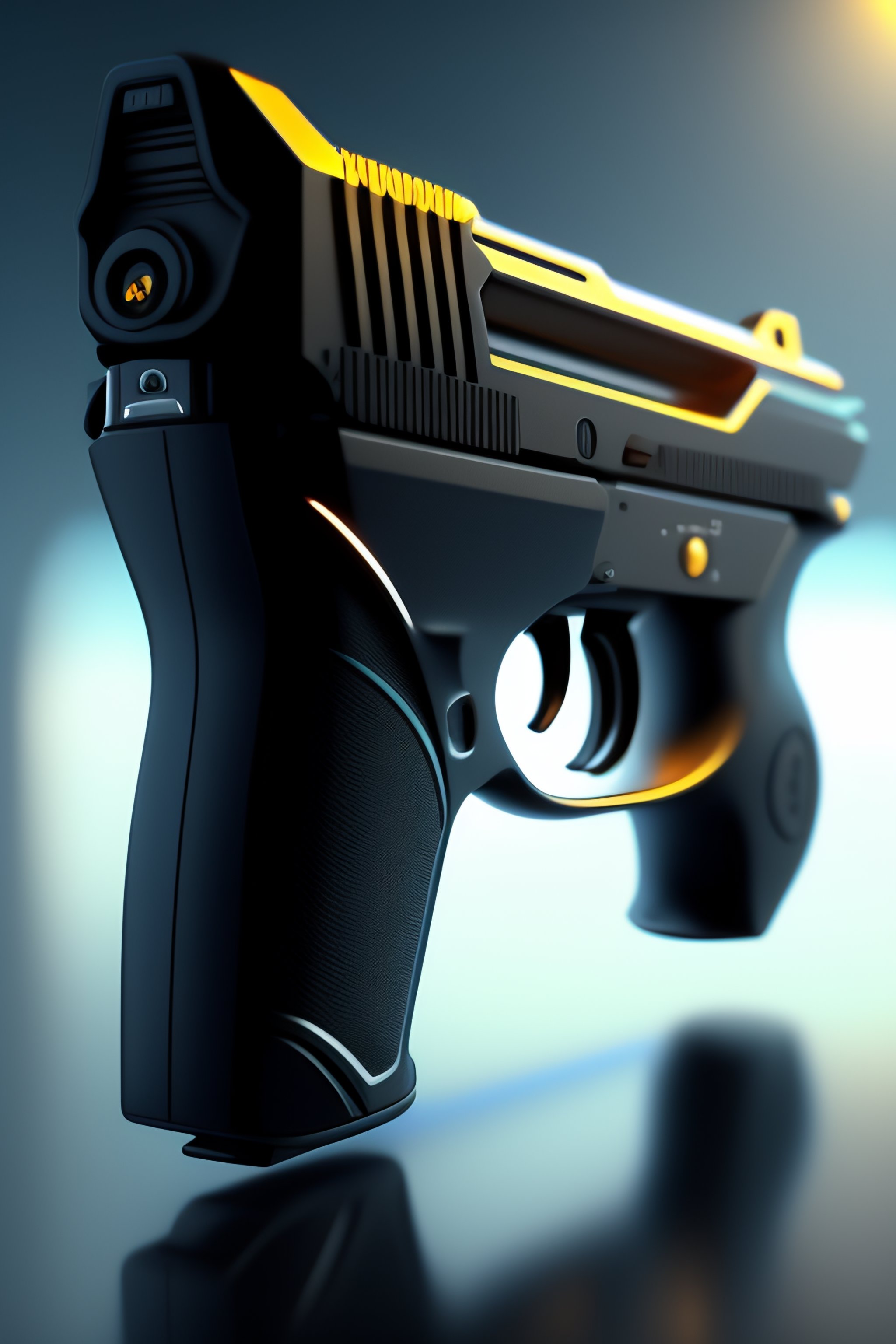 Lexica - Handgun,futuristic,cyberpunk,extremely detailed,volumetric ...