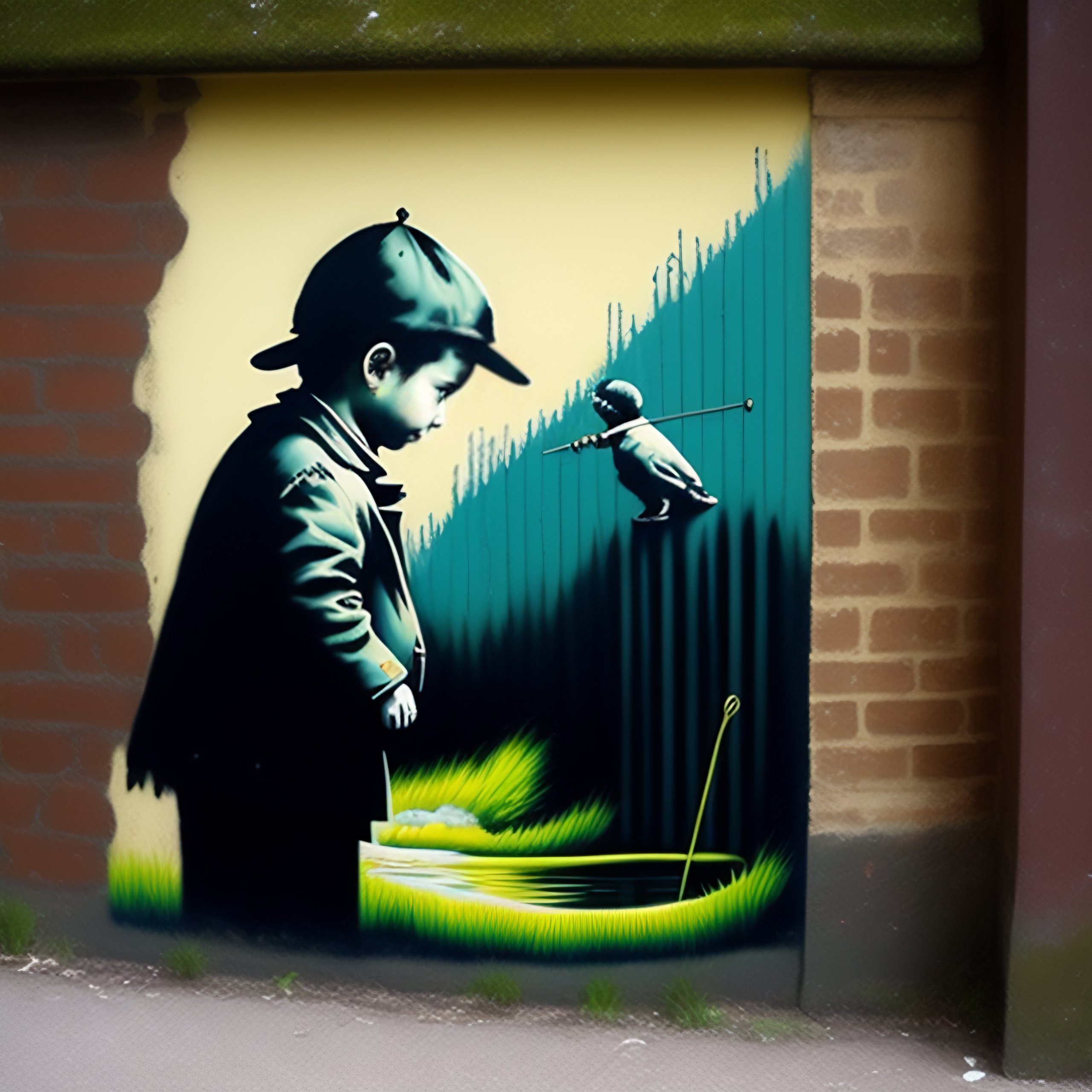 Lexica - Banksy child street art