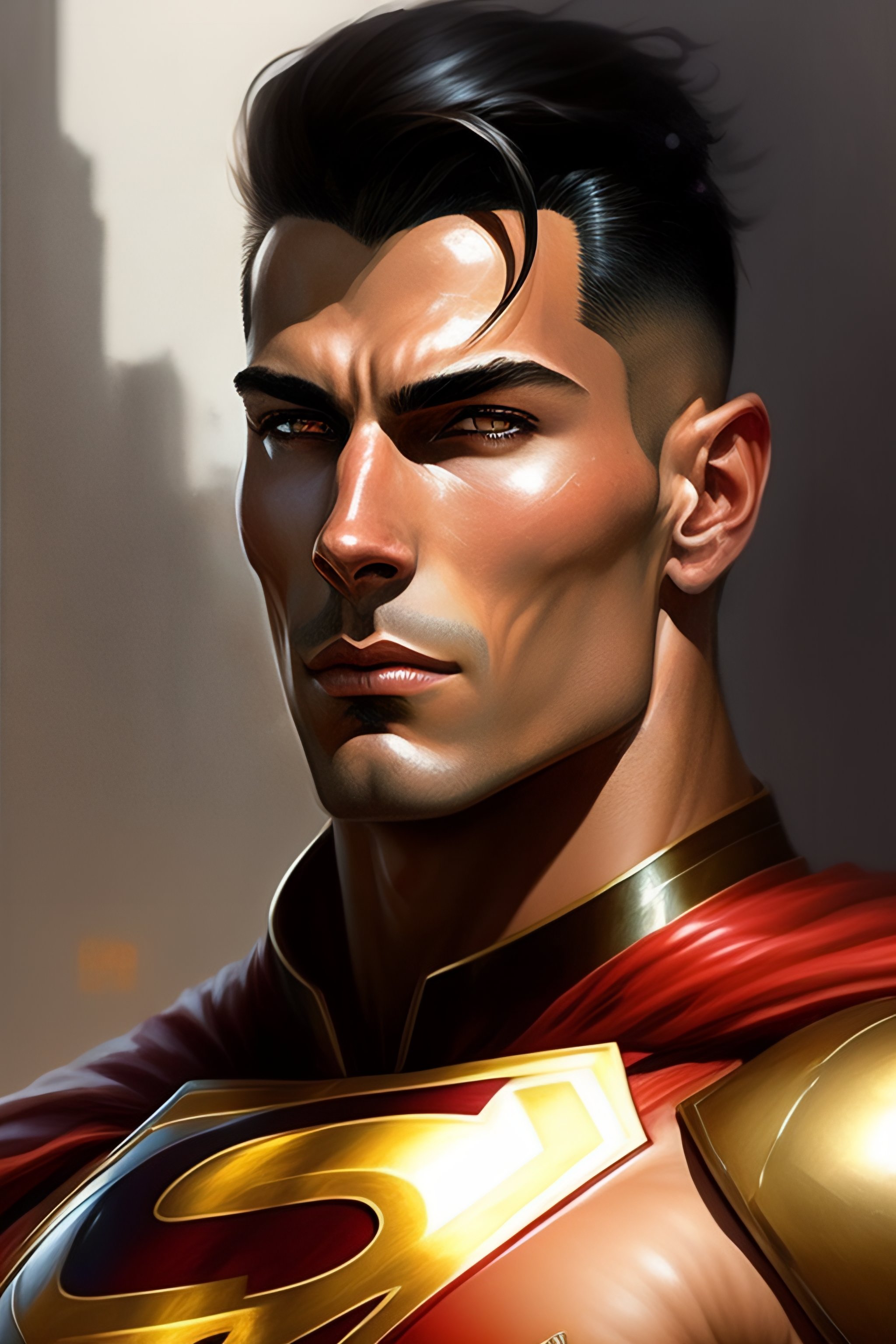 Lexica - Portrait of a super thin muscular superman, epic, tragic ...