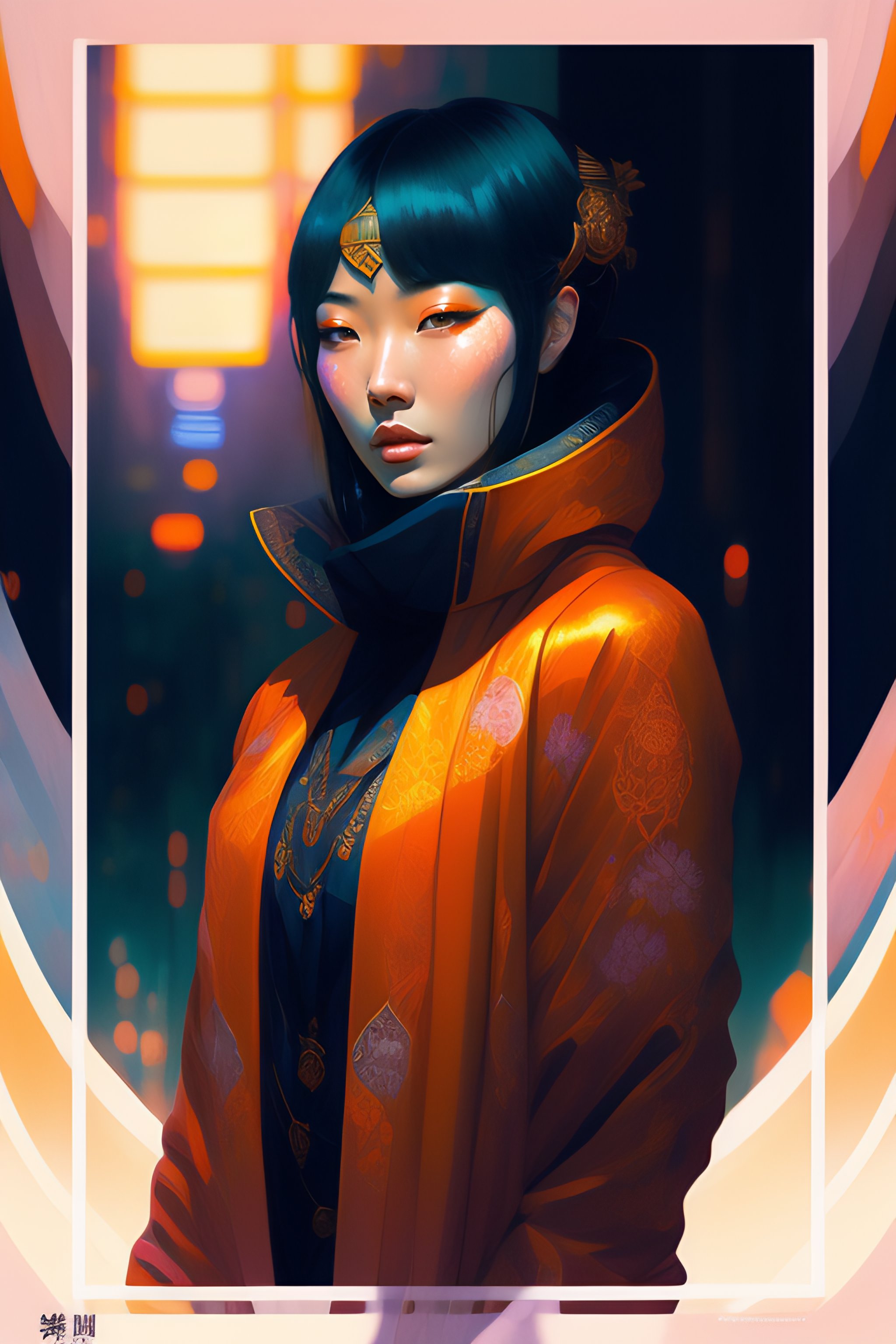 Lexica - Stylized portrait of beautiful jun amaki gravure model ...