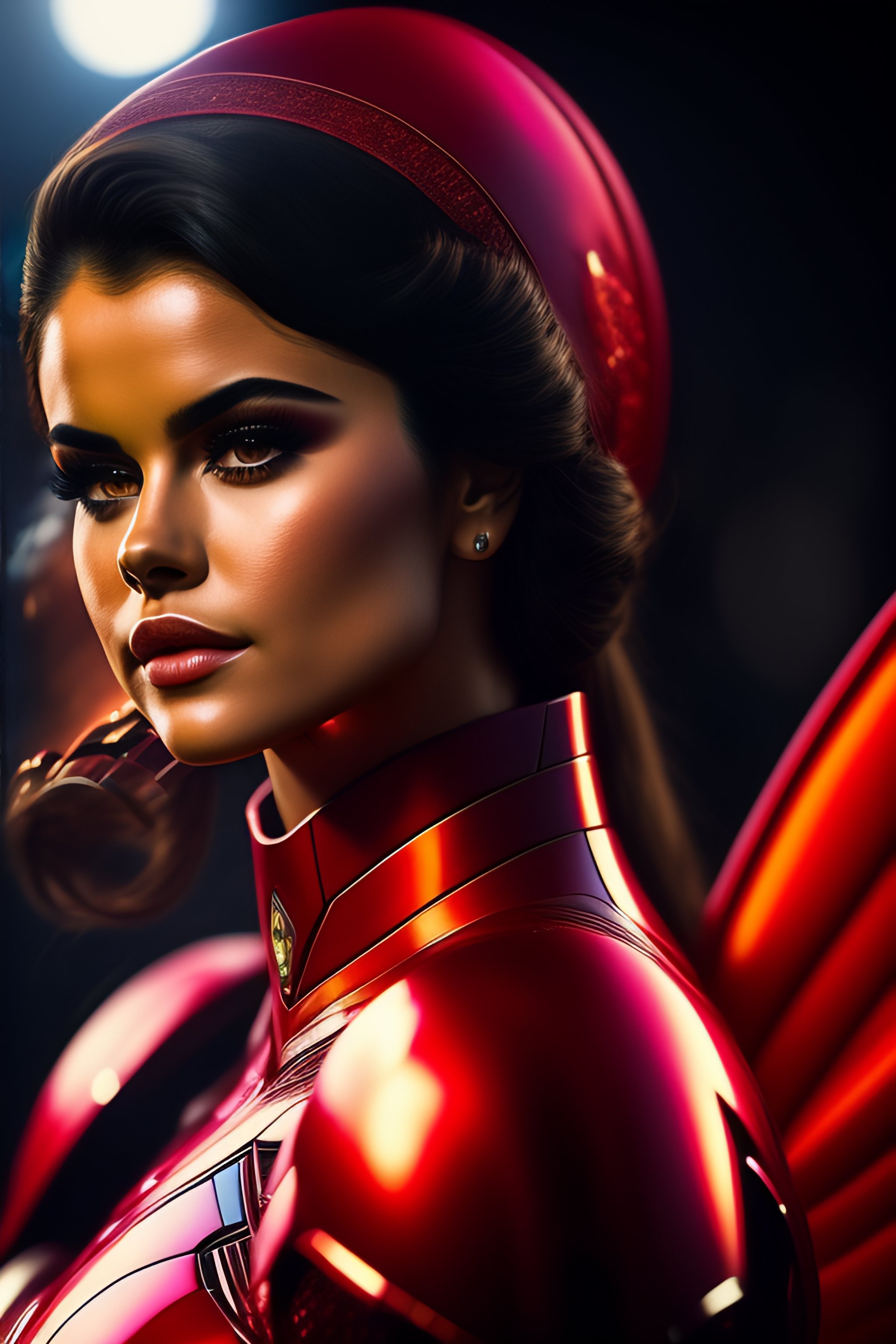 Lexica - Selena gomez as ironman riding a dragon, 8k, futuristic ...