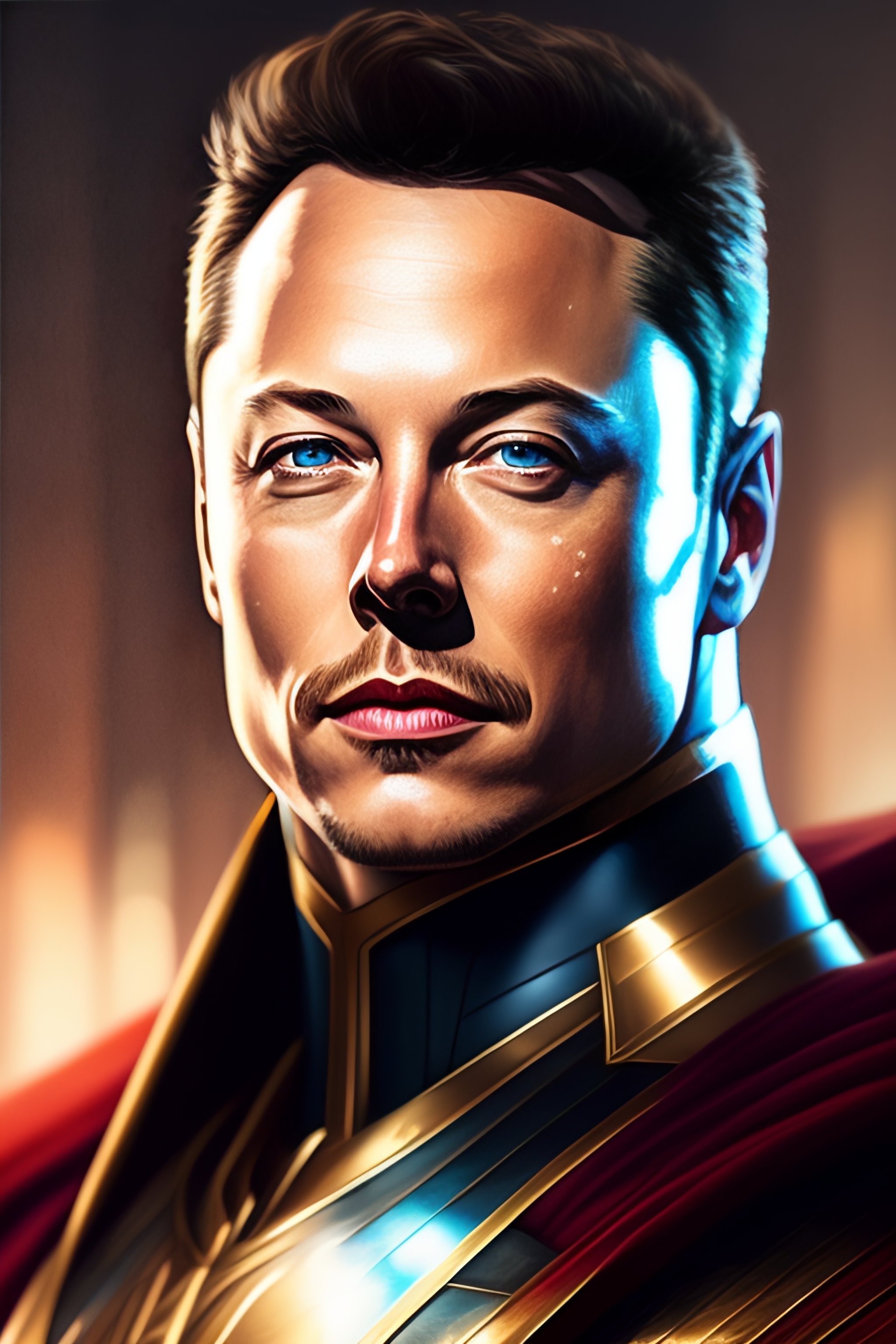 Lexica - Elon musk as thor, realistic portrait, symmetrical, highly ...