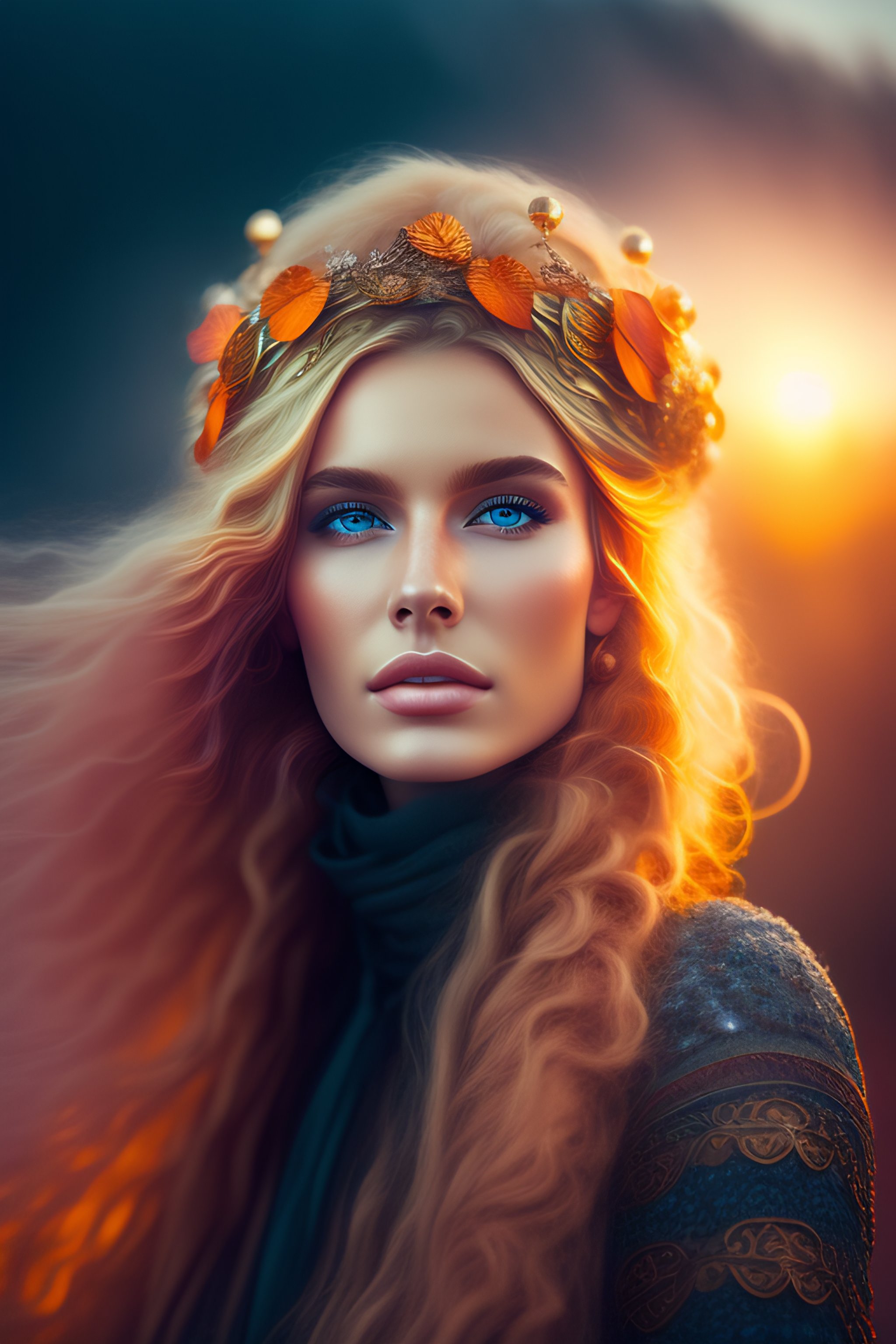 Lexica - Portrait of a pretty girl, messy blonde hair, futuristic ...