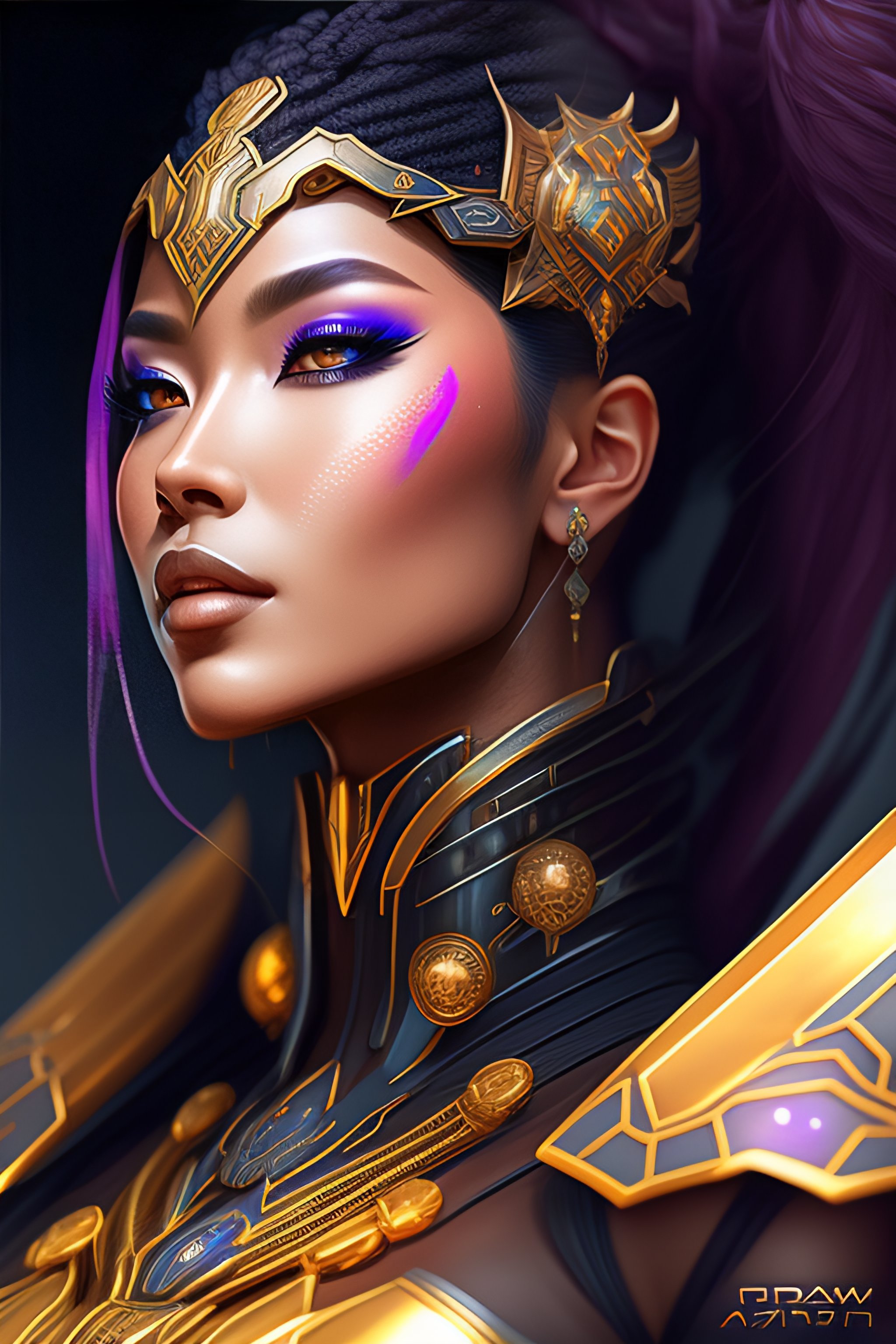 Lexica - Symmetry!! portrait of cyberpunk alien empress goddess mecha ...