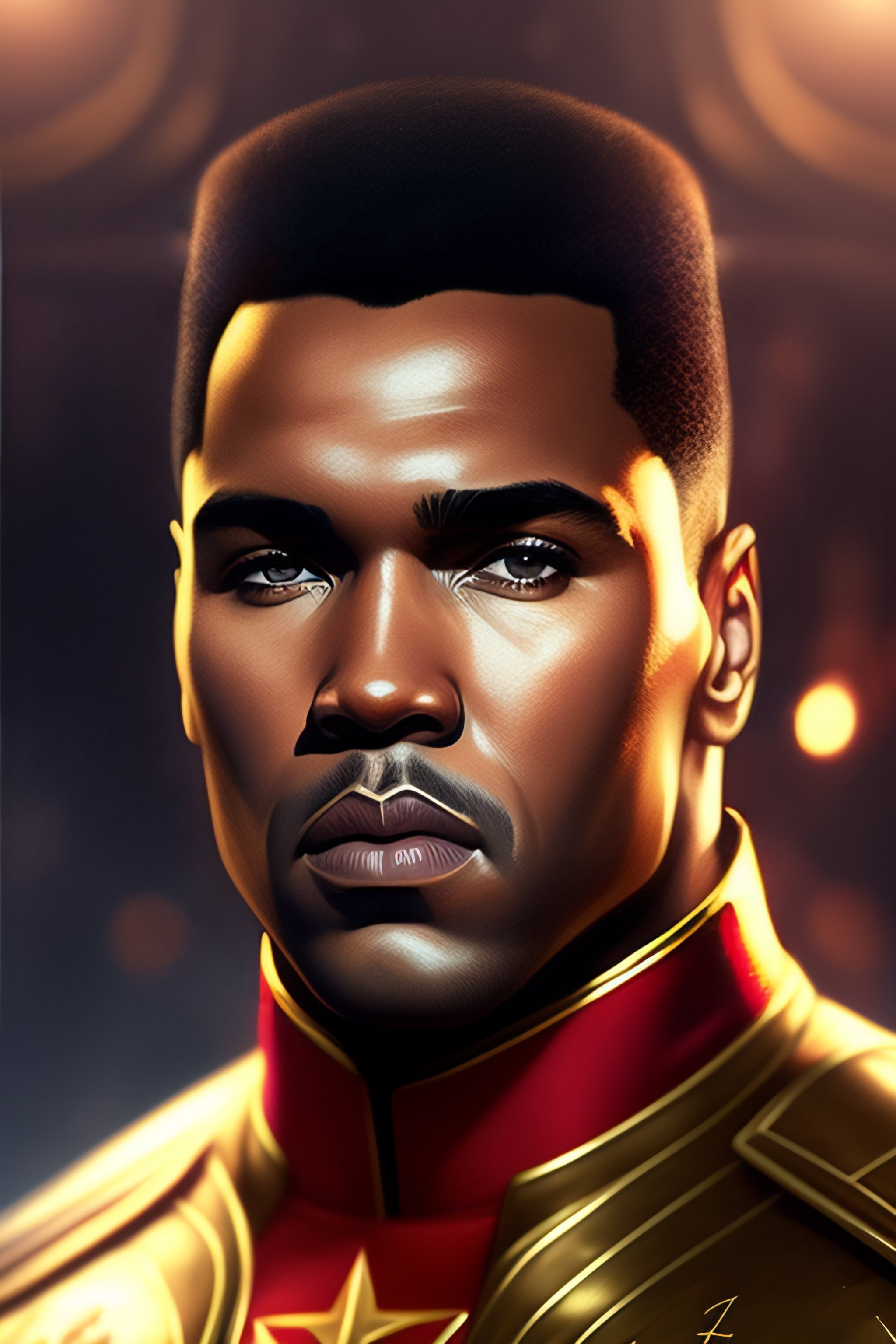 Lexica - Portrait of a muhamed ali, epic, tragic, military art, fantasy ...