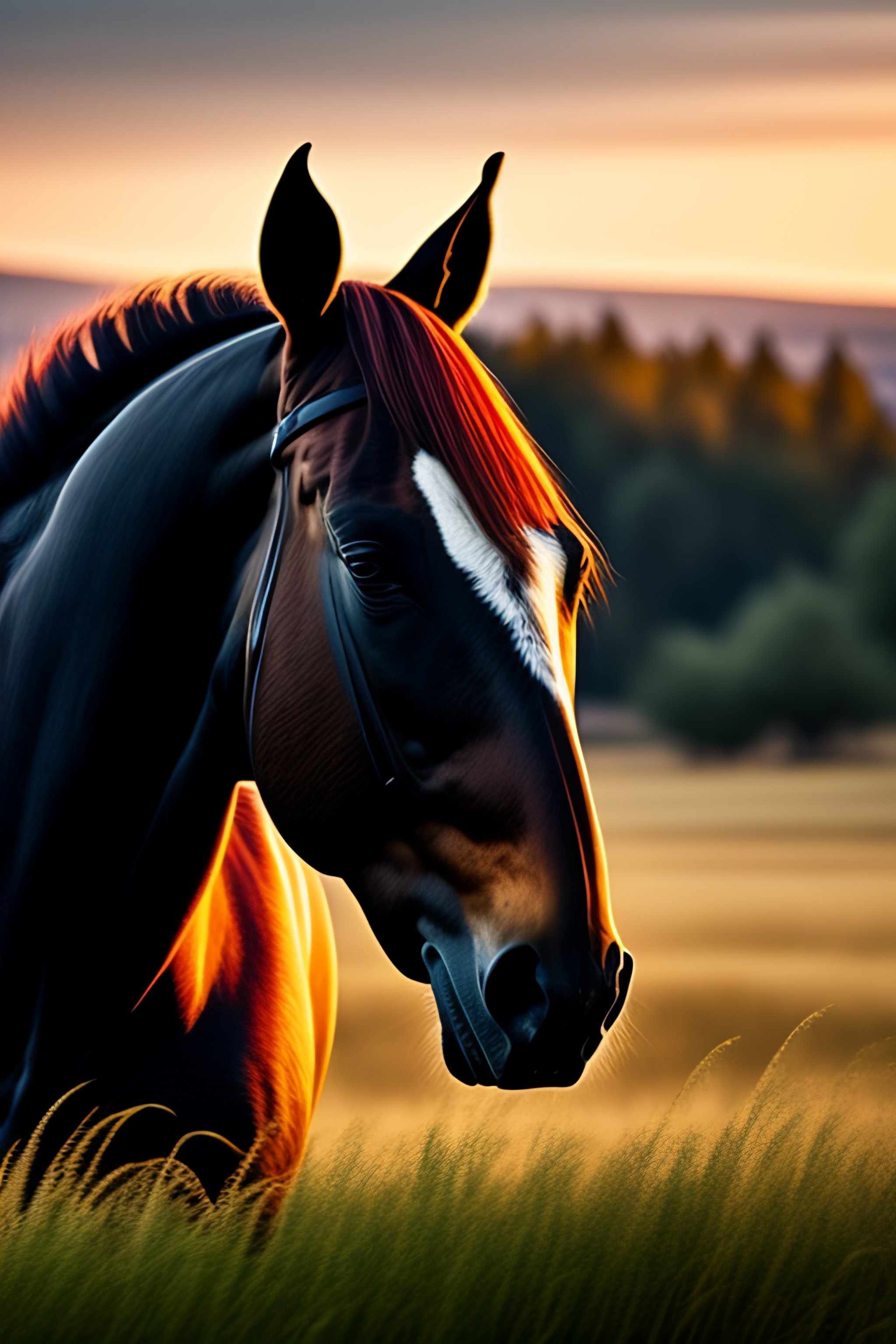 Lexica - Picture of a wide horse eating