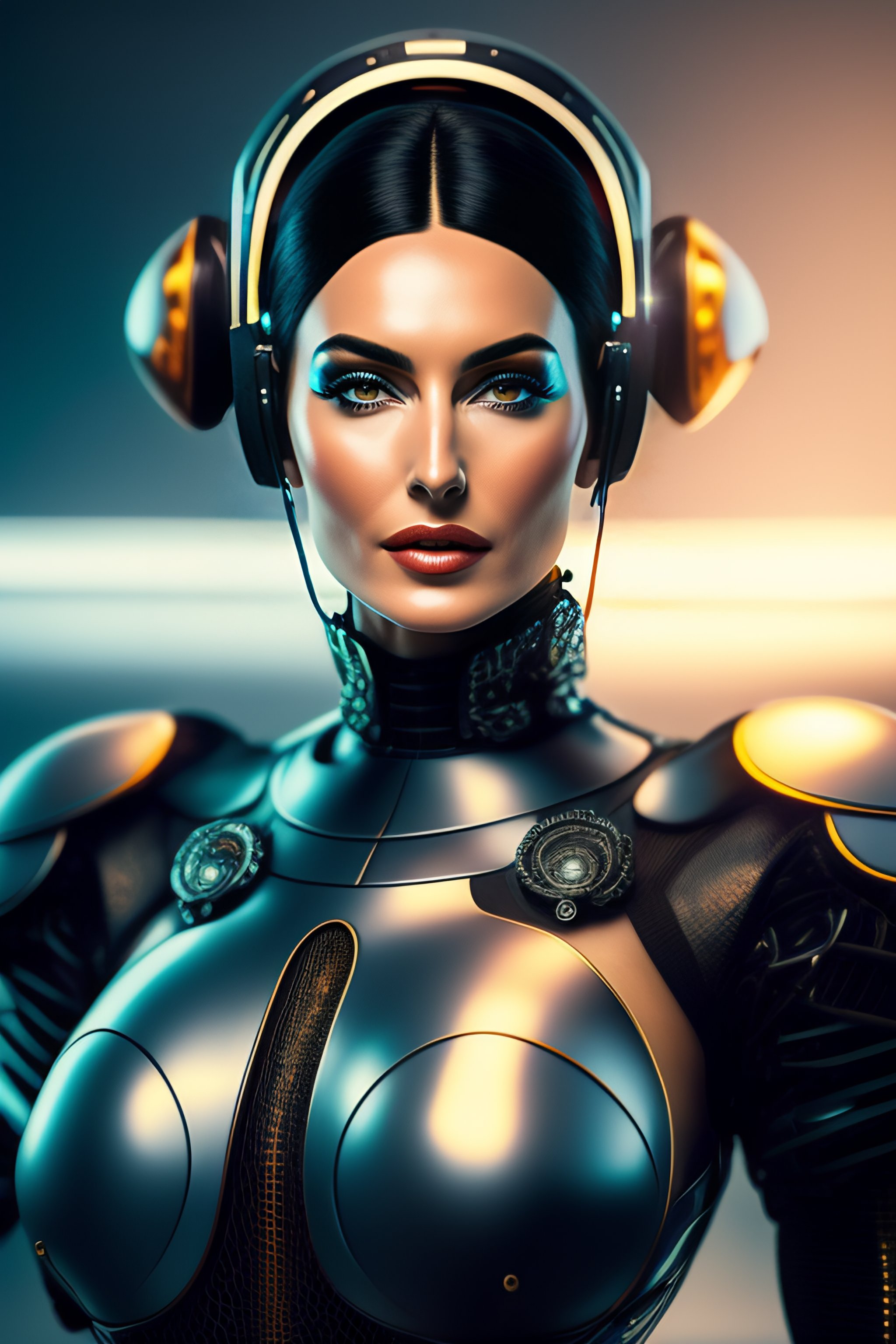 Lexica - Centered portrait photo of flirtatious old Monica Bellucci ...