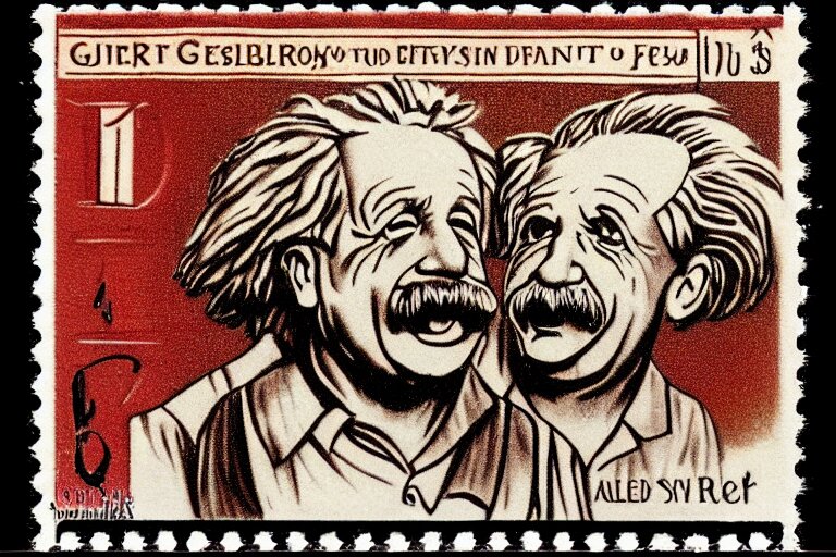 Lexica - Goofy engraved portrait of albert einstein sticking tongue out ...