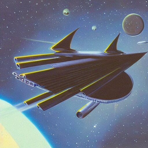 Lexica - Space ship, nasa - punk style, concept art by ralph mcquarrie