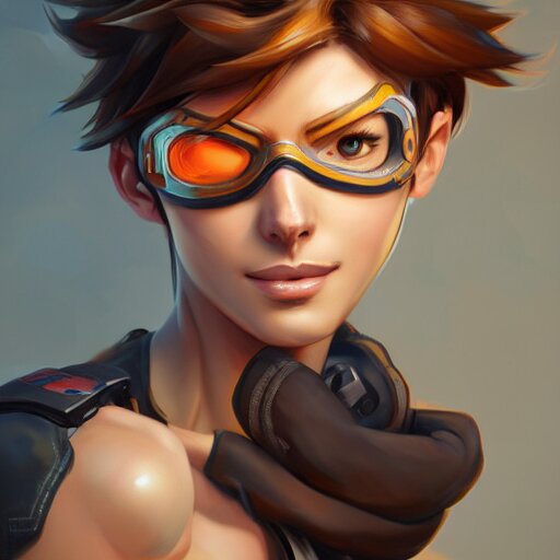 Lexica - A highly detailed portait of tracer from overwatch with ...
