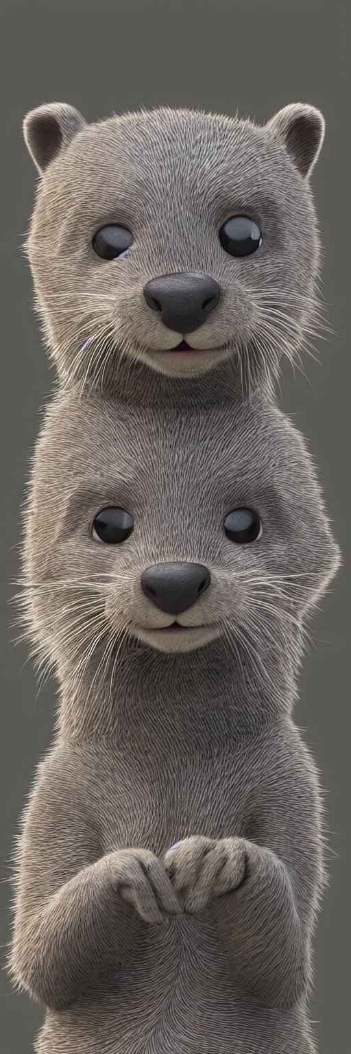 Lexica - Portrait of a very cute gray otter in the style of zootopia ...