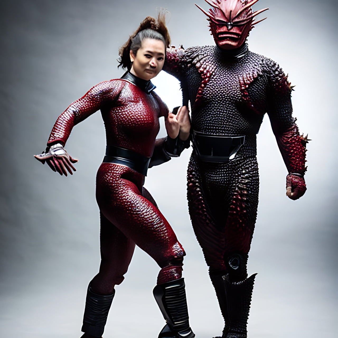 Lexica - Photorealistic razor starfish hybrid humanoid villain fighting ...