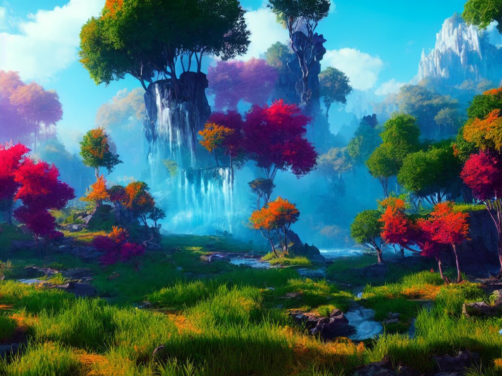 Lexica - Beautiful colorful fantasy landscape, rtx, unreal engine 5 ...