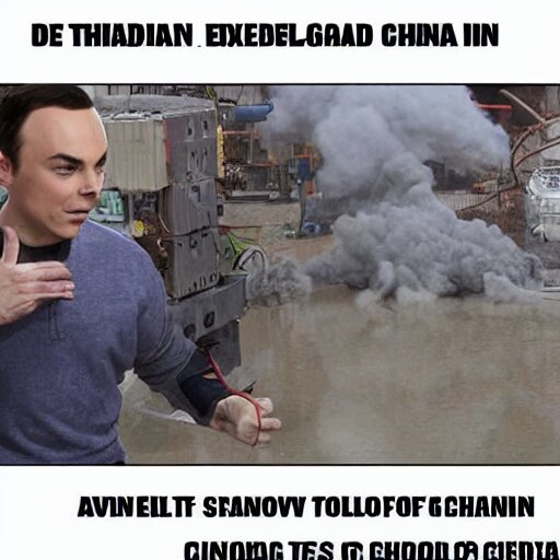 Lexica - Sheldon cooper meme gas leak explosion in china