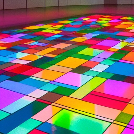 Lexica - A room with a lot of different colored glass blocks on the ...