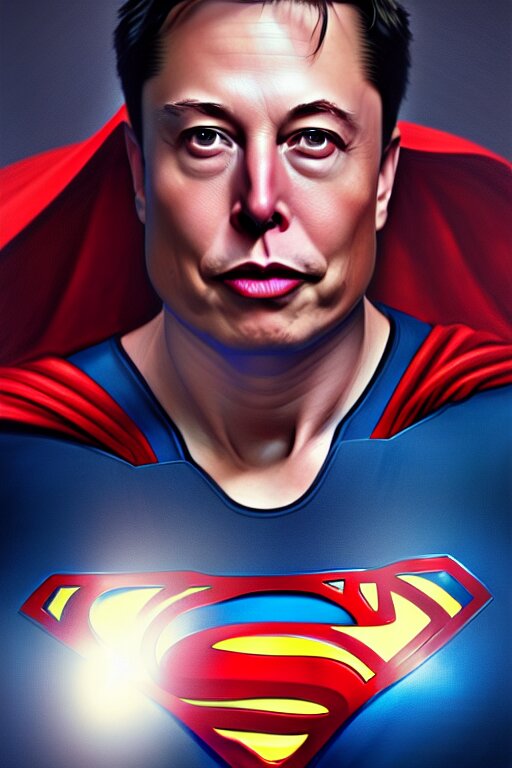 Lexica - Elon musk as superman, realistic portrait, symmetrical, highly ...