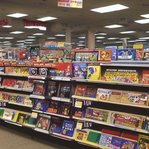 Lexica - A faint memory of playing nintendo 6 4 games at a kiosk in the ...