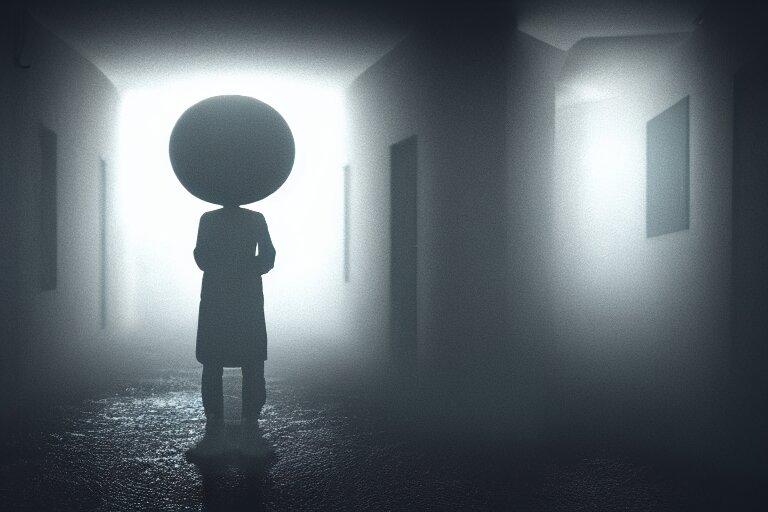 Lexica - Faceless entity in a dark alley terrifyingly staring at camera ...