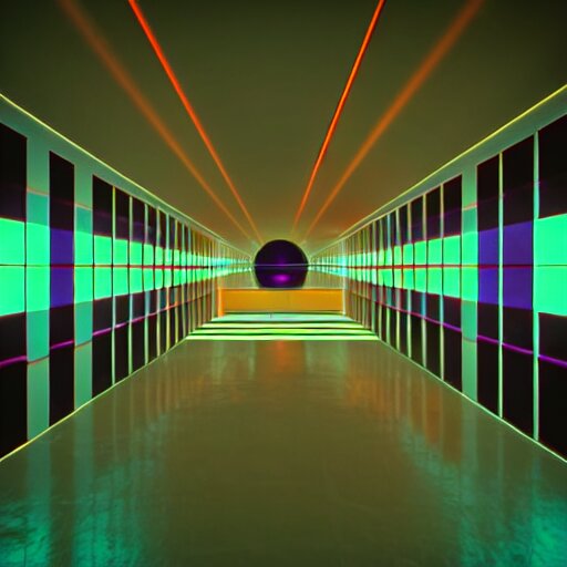 Lexica - Noisy color photograph of a retrofuturist liminal space, dark ...