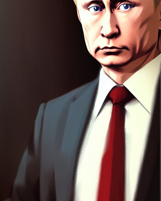 Lexica - Portrait Anime guy as Putin. fine-face, pretty face, realistic ...