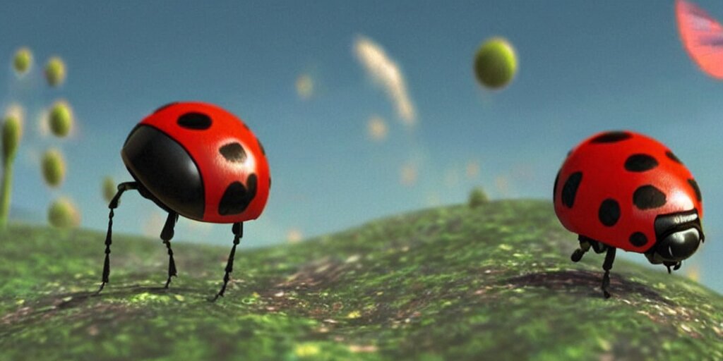Lexica - A 3 d rendered movie still a ladybug descendant 1 million into ...