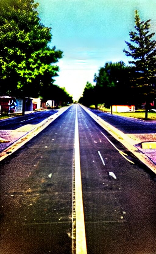 Lexica - Photograph of a liminal middle class American suburb, taken on ...