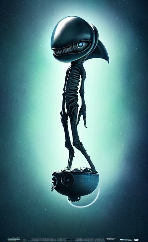 Lexica - Cute, imaginative, alien poster art, movie art, alluring, by ...