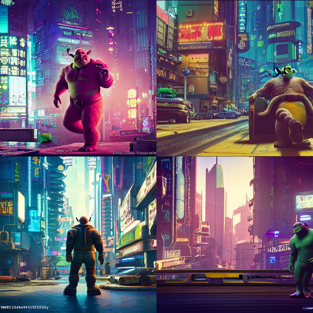 Lexica - Shrek in cyberpunk 2 0 7 7, cyberpunk city, photography ...