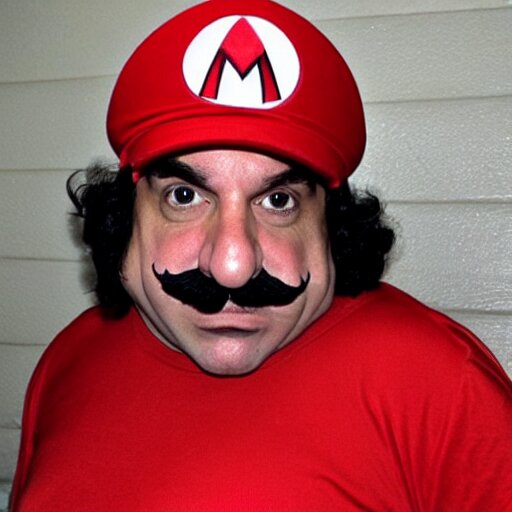 Lexica - Ron jeremy as mario from super mario bro.