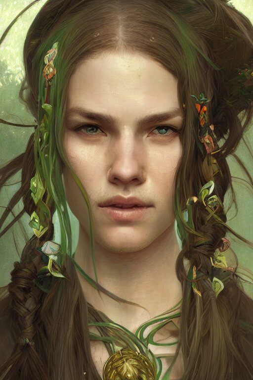 Lexica - A highly detailed portrait painting of a beautiful healer elf ...