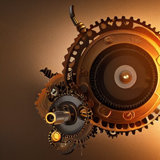 Lexica – Octane render of a mechanical wind-up steampunk cd player with ...