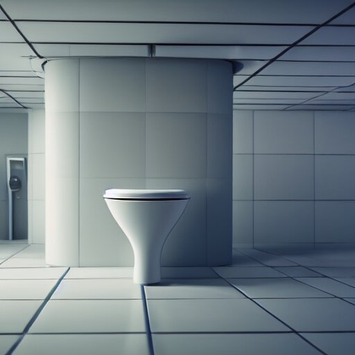 Lexica - : futuristic abstract toilet, cinematic lighting, hyper ...